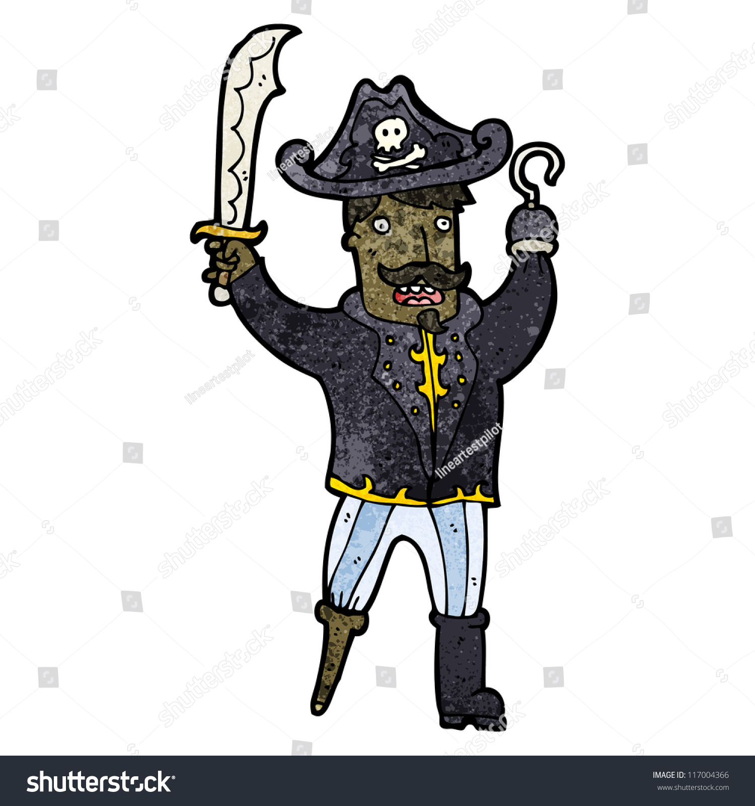 Pirate Captain Cartoon Stock Vector (Royalty Free) 117004366 | Shutterstock