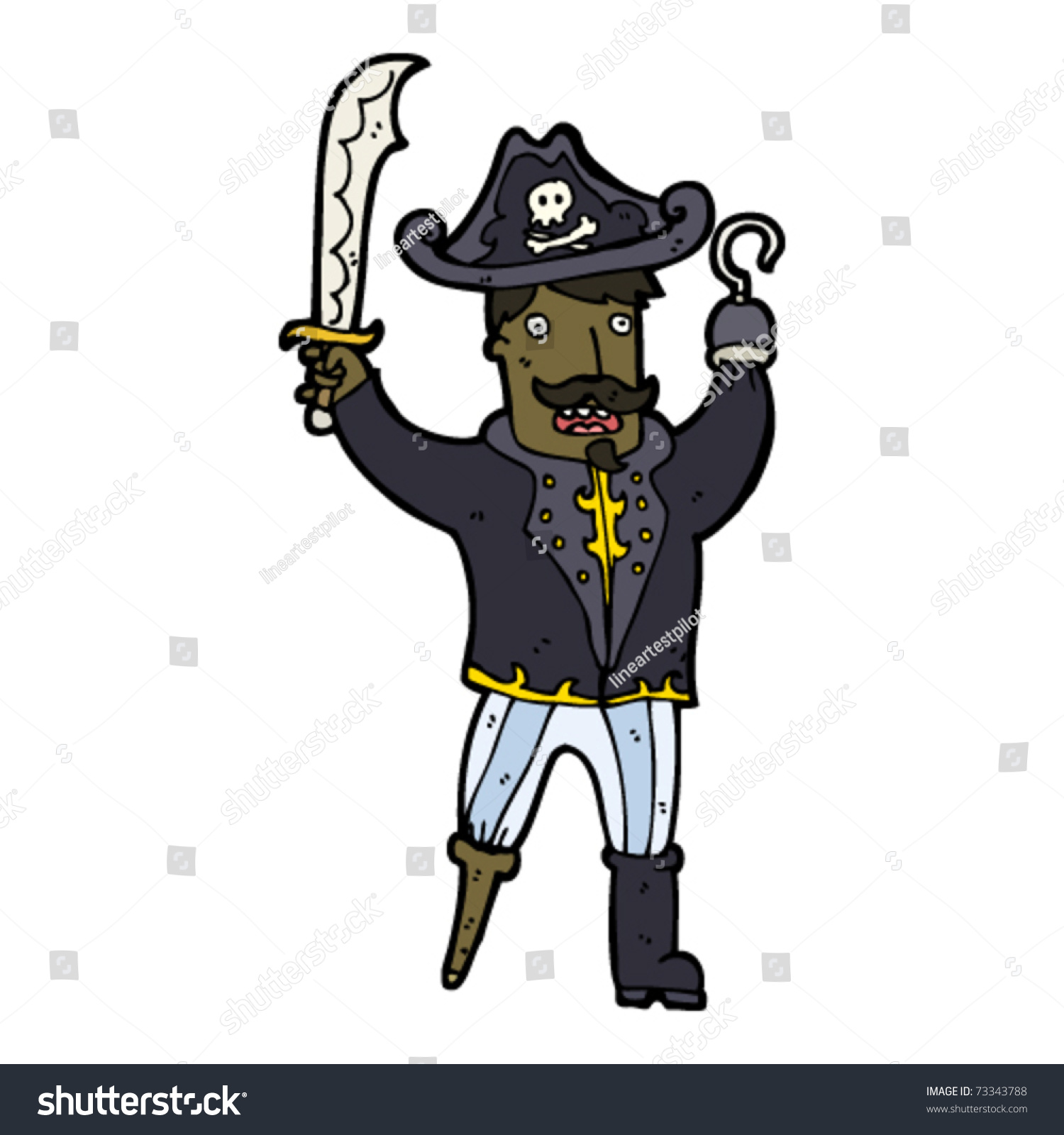 Pirate Captain Cartoon Stock Vector (Royalty Free) 73343788 | Shutterstock