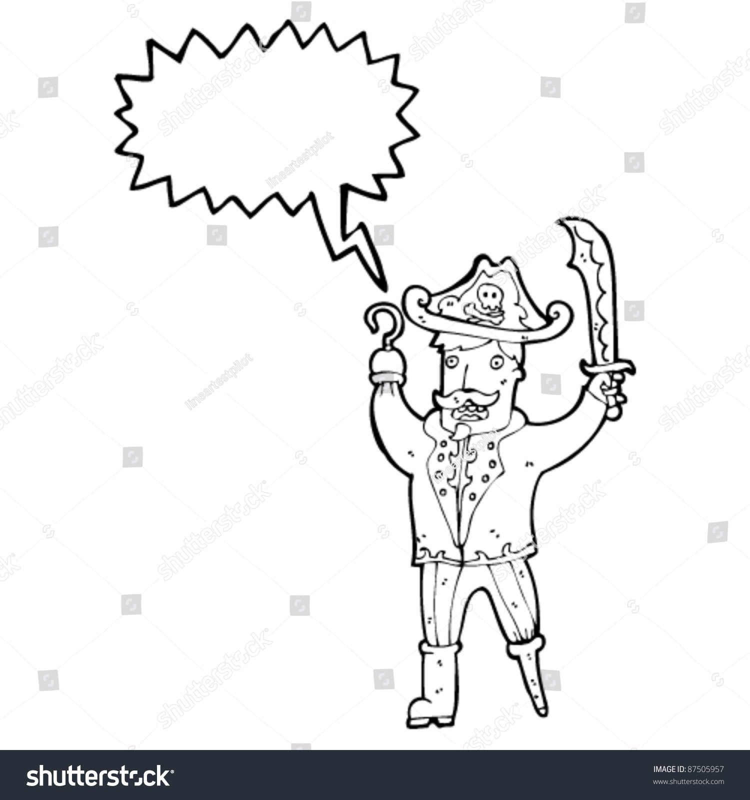 Pirate Captain Cartoon Stock Vector (Royalty Free) 87505957 | Shutterstock
