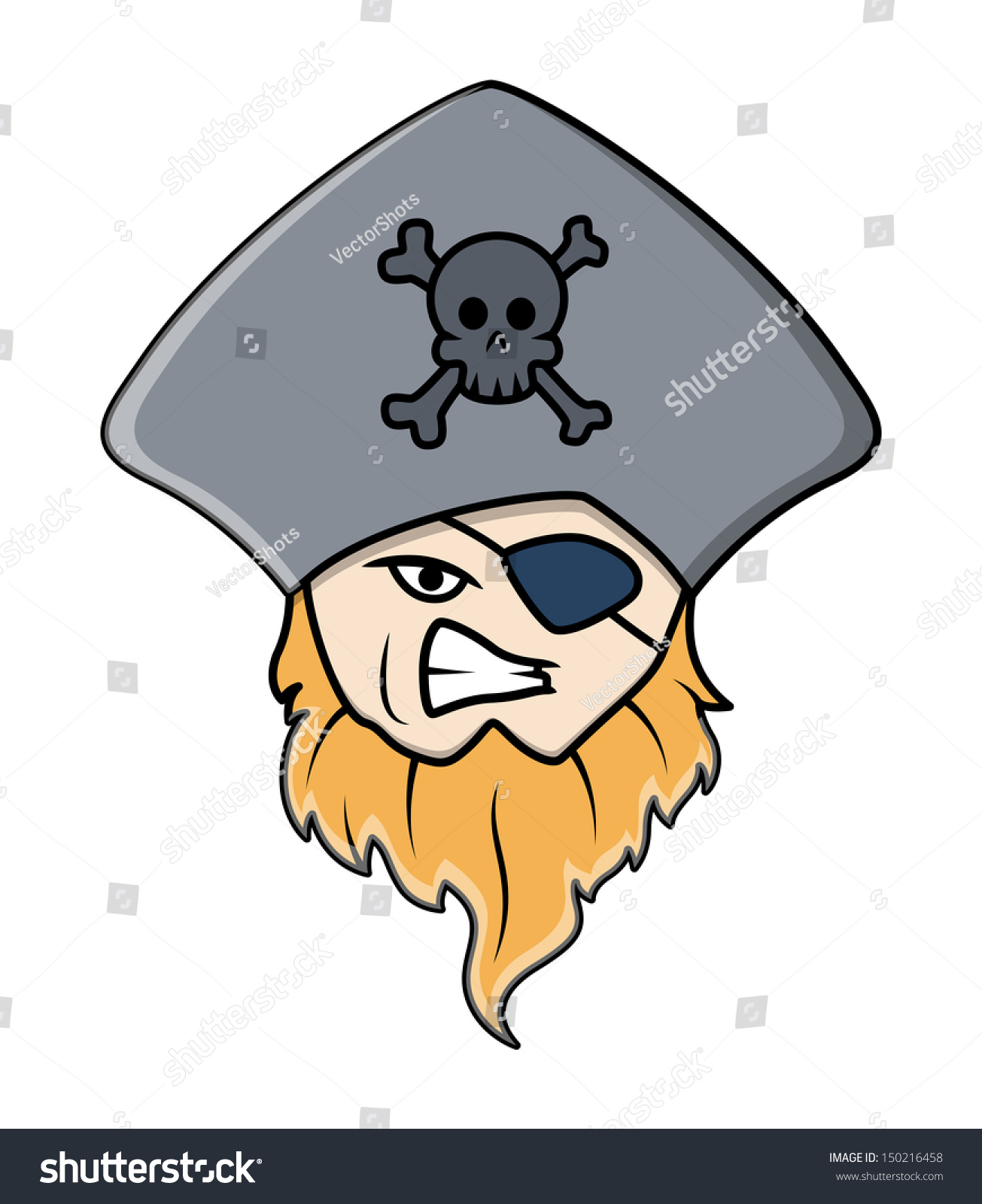 Pirate Captain Eye Patch Vector Cartoon Stock Vector (Royalty Free ...