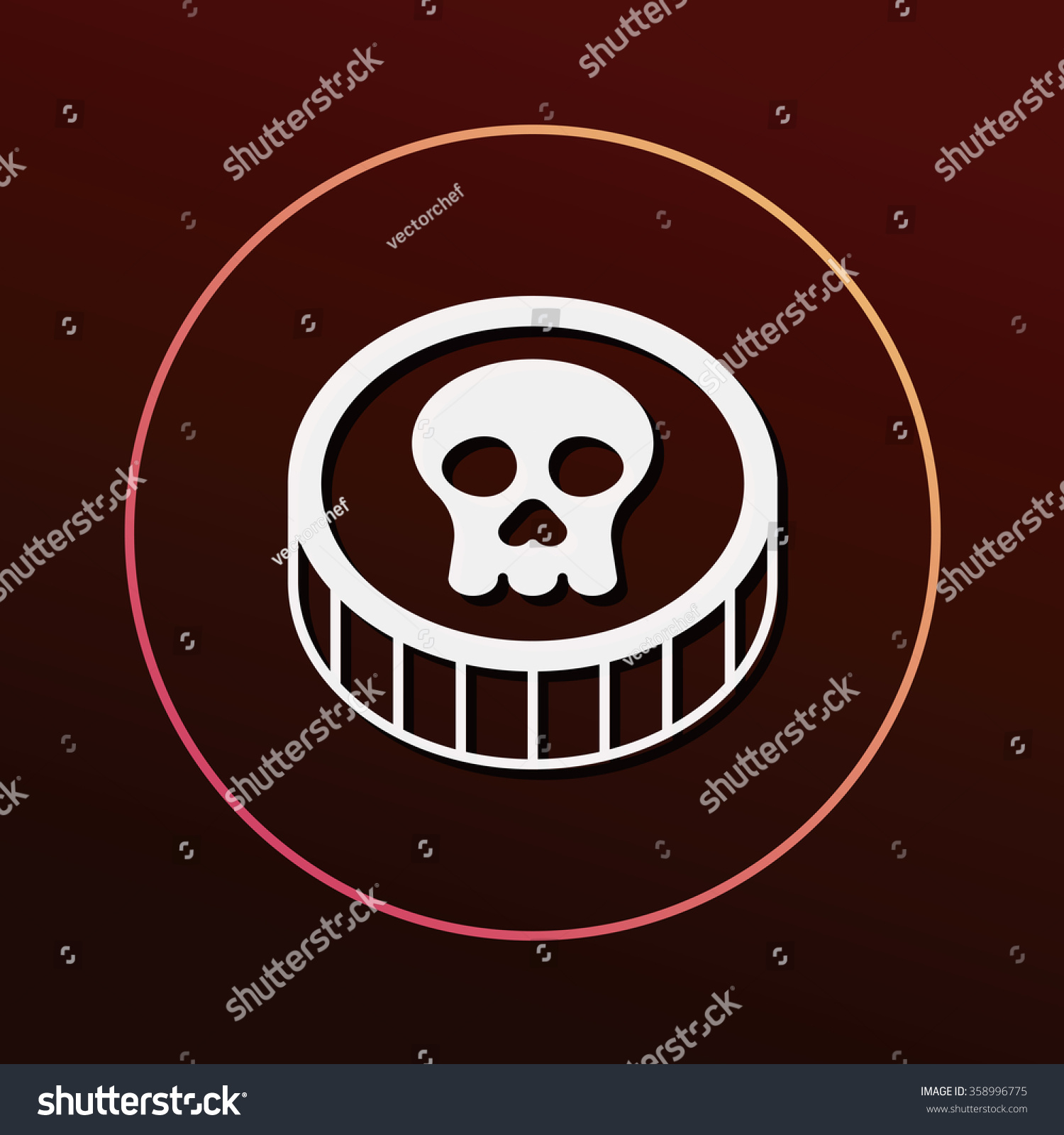 Pirate Coin Icon Stock Vector (Royalty Free) 358996775 | Shutterstock