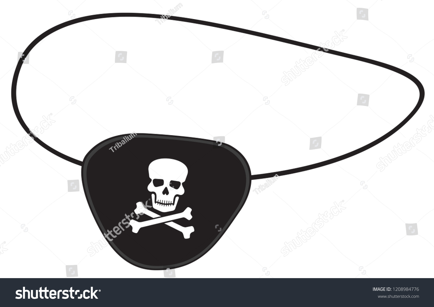 Pirate Eye Patch Vector Illustration Stock Vector (Royalty Free) 1208984776