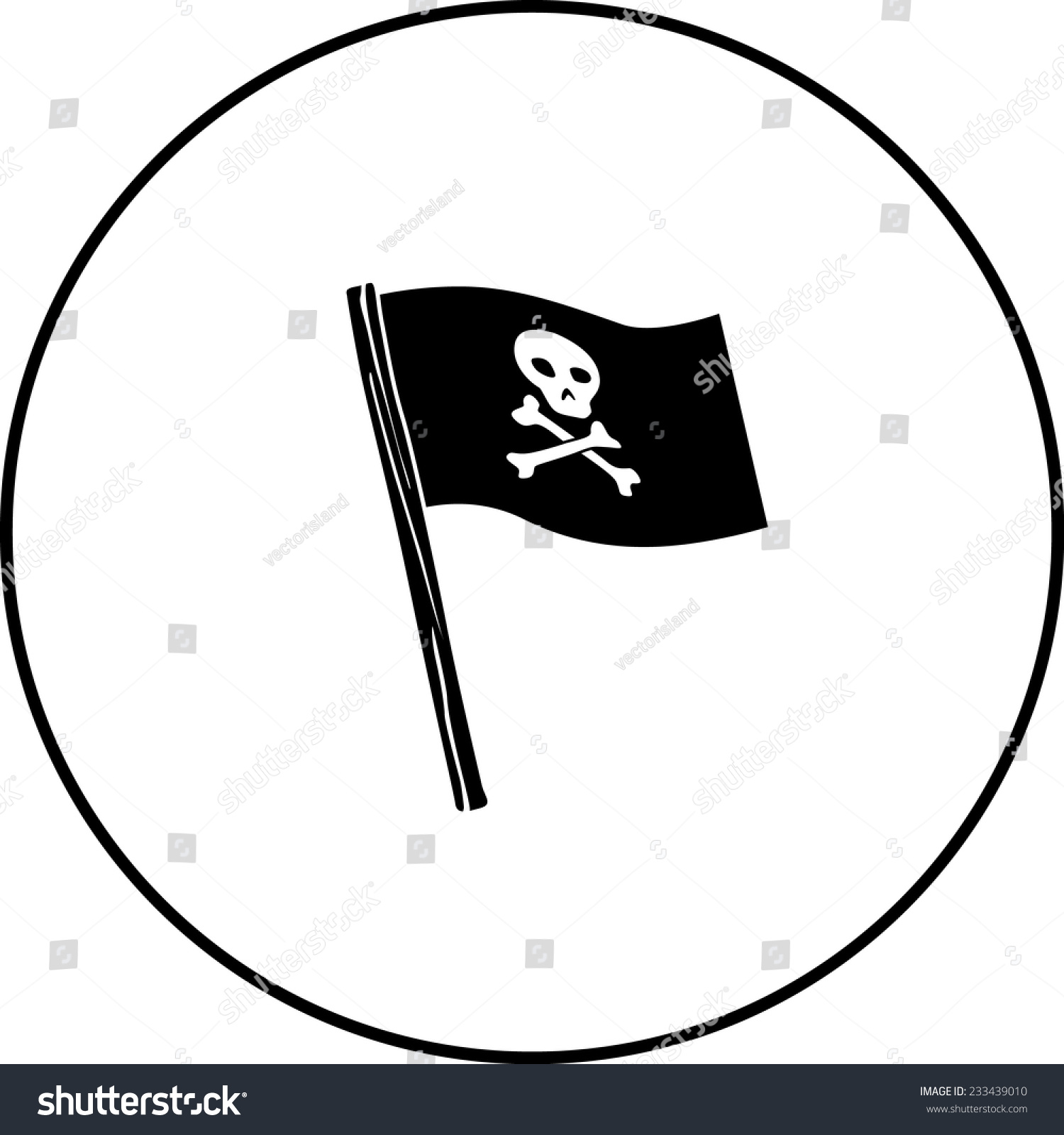Pirate Flag Symbol Stock Vector (Royalty Free) 233439010 | Shutterstock