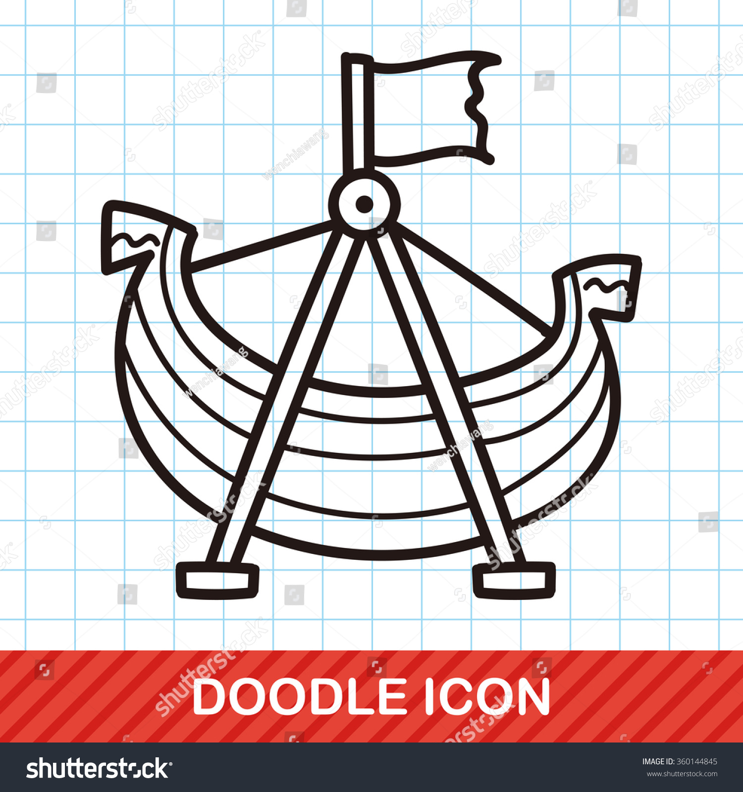 Pirate Ship Doodle: vector de stock (libre de regalías) 360144845 ...