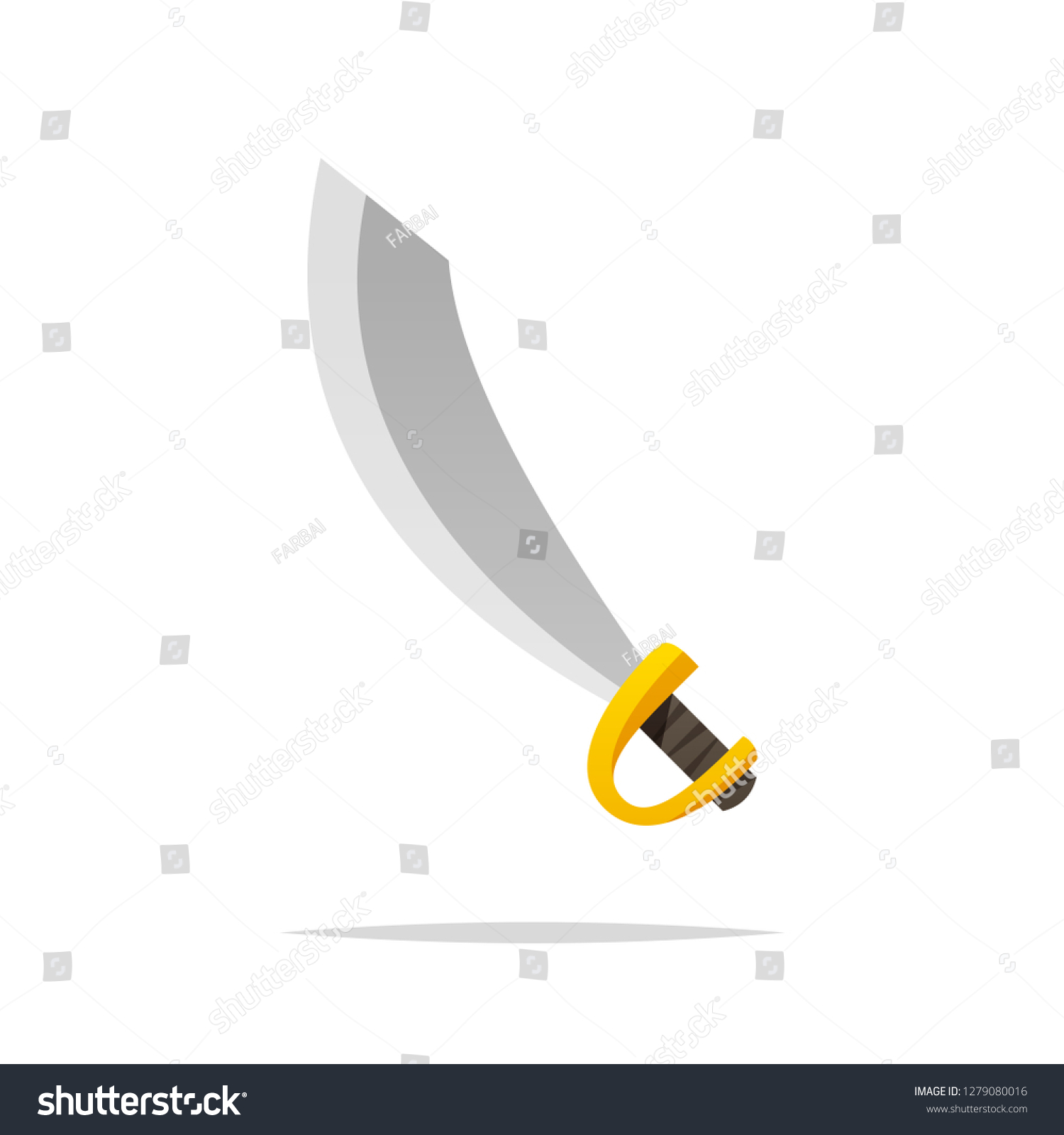 Pirate Sword Vector Isolated Stock Vector (Royalty Free) 1279080016 ...