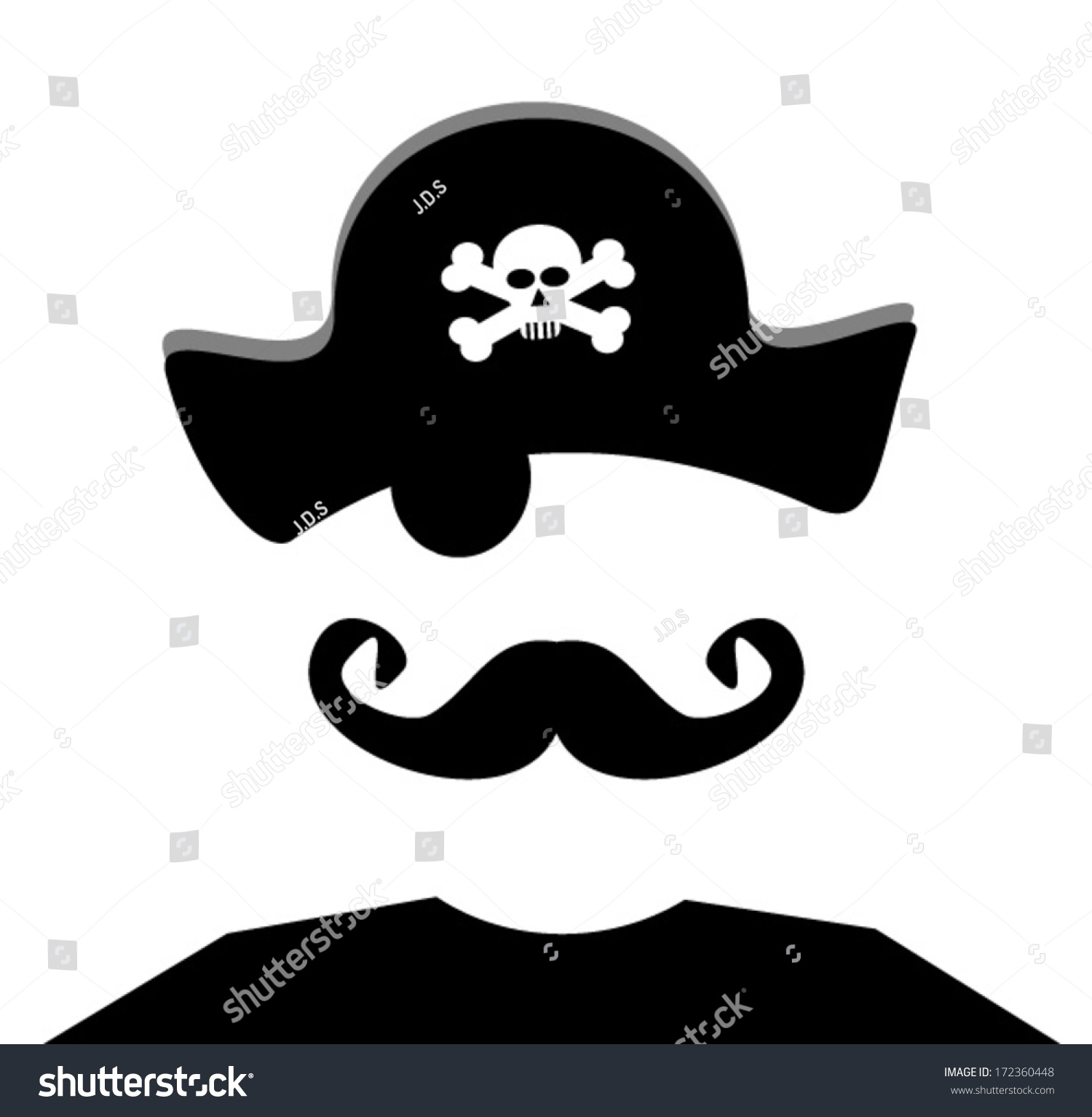 Pirate Eye Patch Hat Stock Vector (Royalty Free) 172360448 | Shutterstock