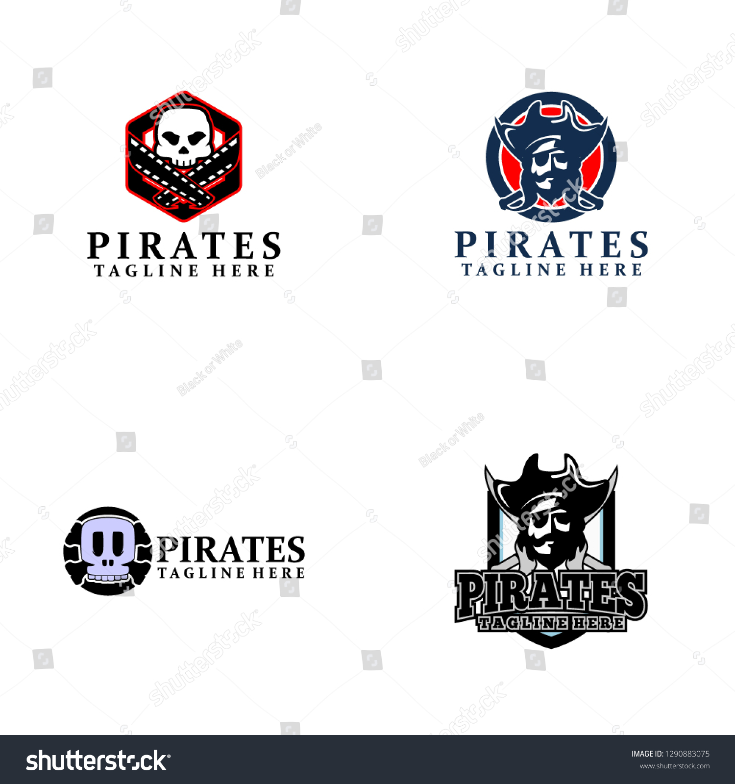 Pirates Logo Design: เวกเตอร์สต็อก (ปลอดค่าลิขสิทธิ์) 1290883075 ...