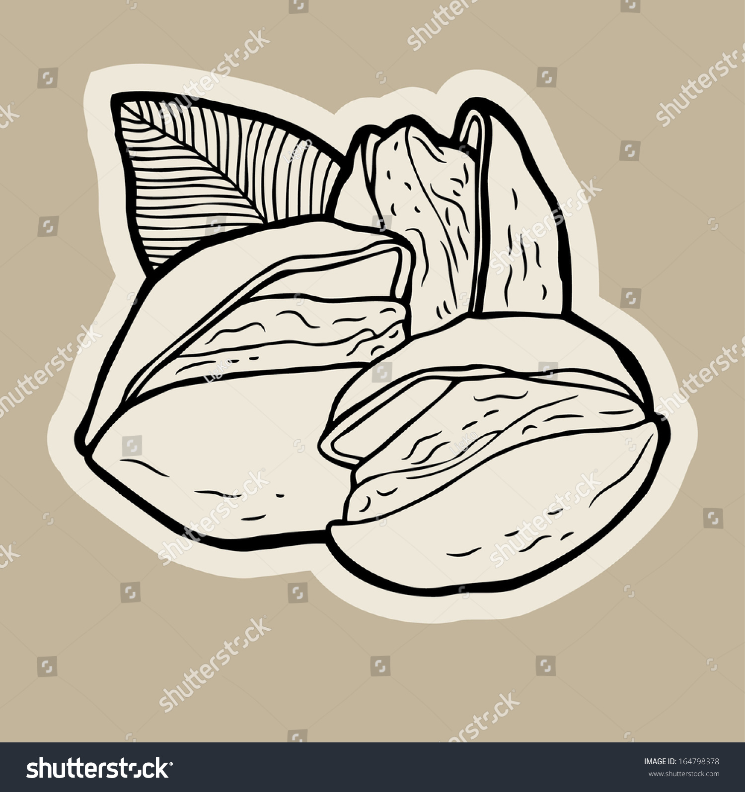 Pistachios Cartoon Vector Stock Vector (Royalty Free) 164798378 ...