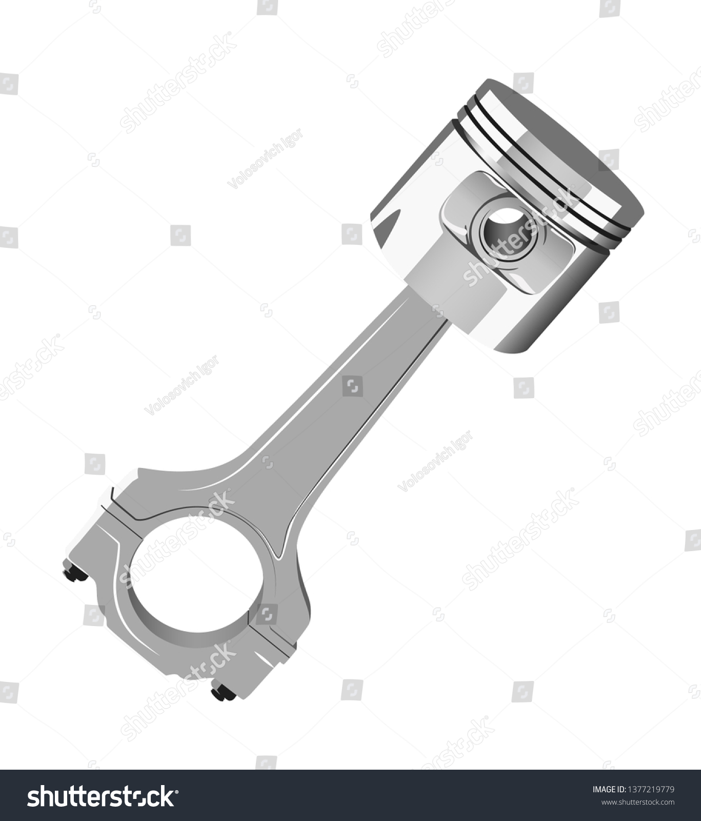 Piston Realistic Vector Illustration Isolated Stock Vector (Royalty ...