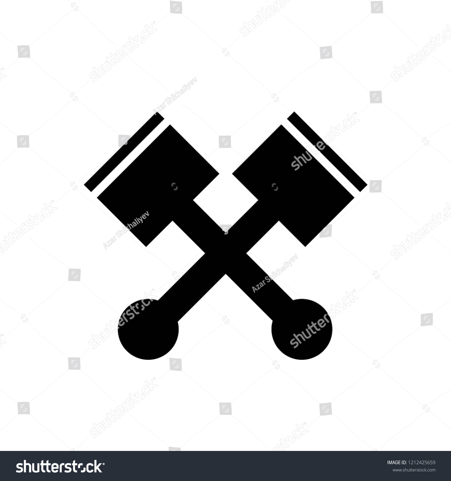 Pistons Vector Icon Stock Vector (Royalty Free) 1212425659