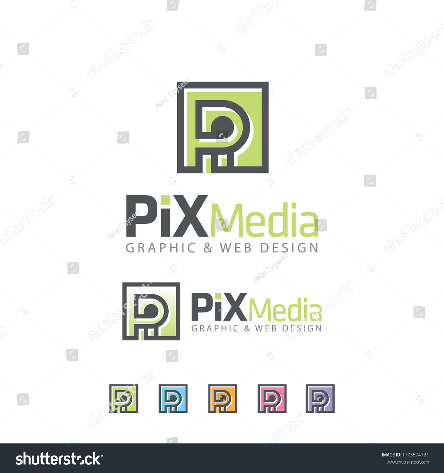 Pix Media Logo Design Vector Stock Vector (Royalty Free) 1773574721
