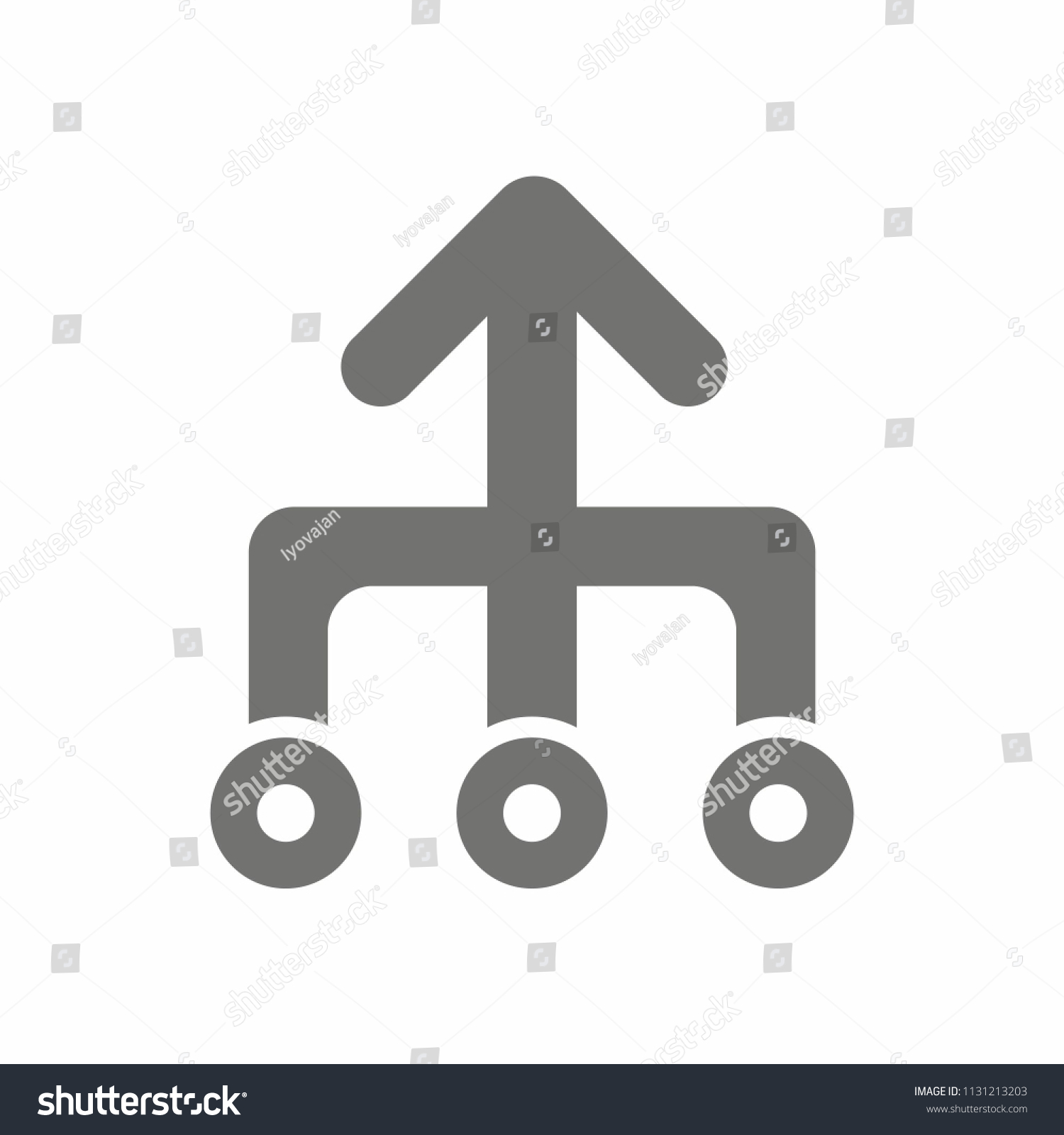 Pixelaligned Icon Merged Arrows Vector Stock Vector (Royalty Free ...