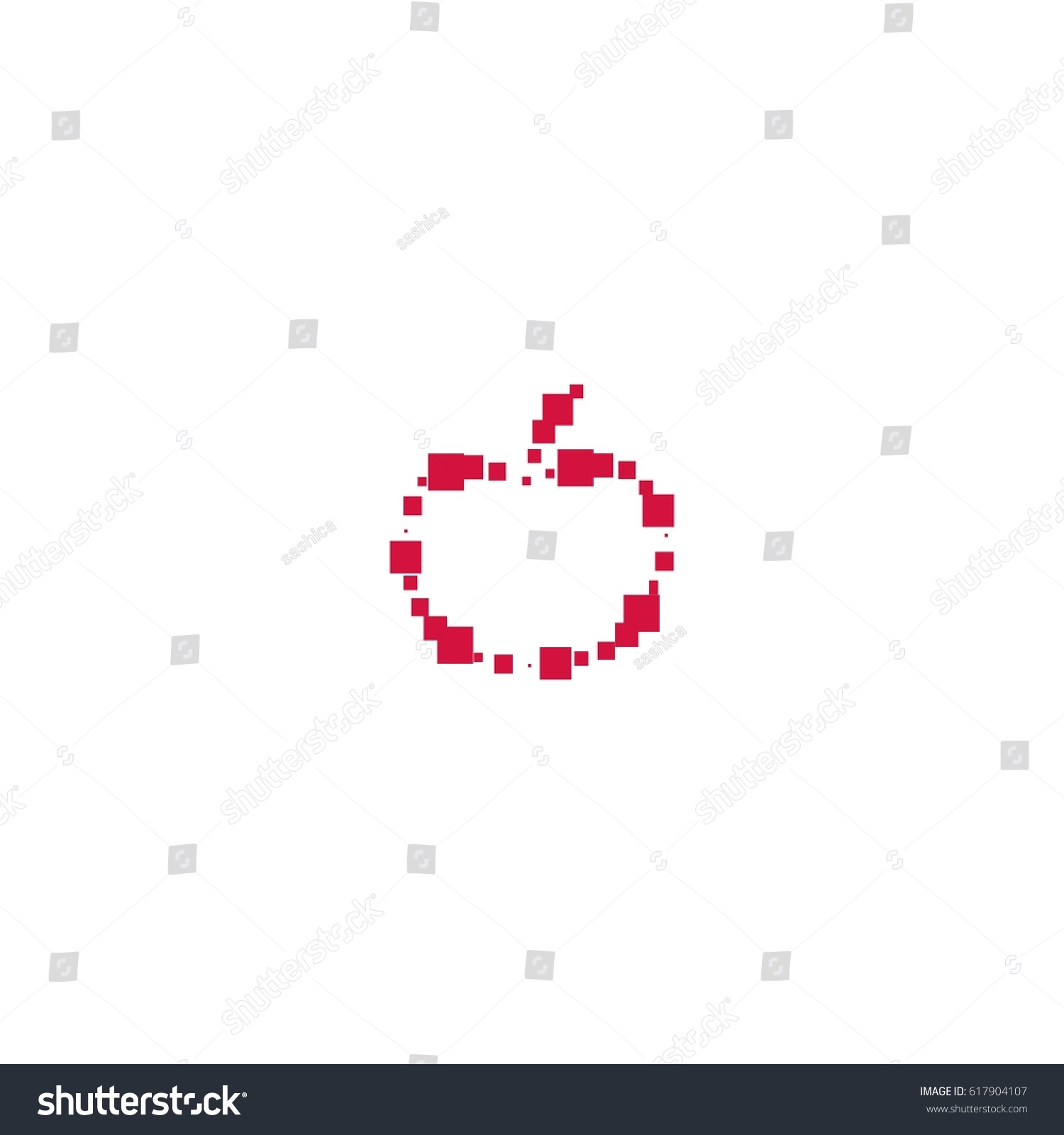 Pixel Apple Vector Illustration Stock Vector (Royalty Free) 617904107 ...