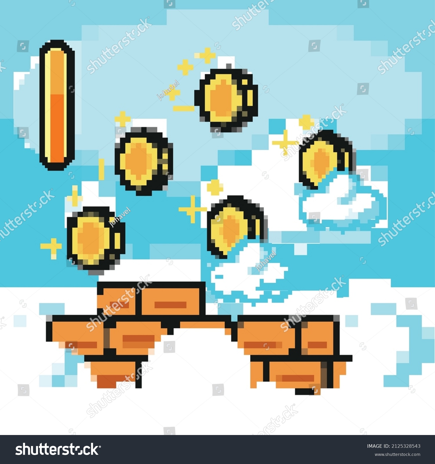 Pixel Arcade Screen Game Design Stock Vector (Royalty Free) 2125328543 ...