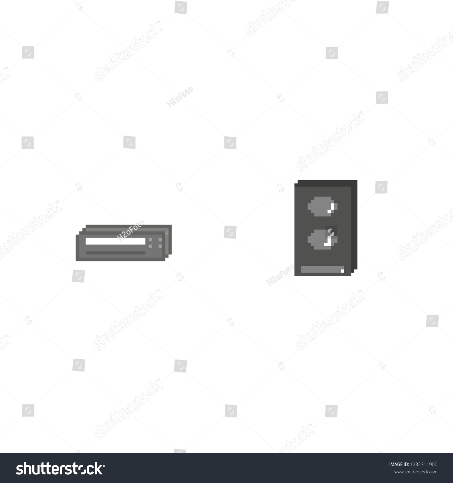 Pixel Art Audio Stock Vector (Royalty Free) 1232311900
