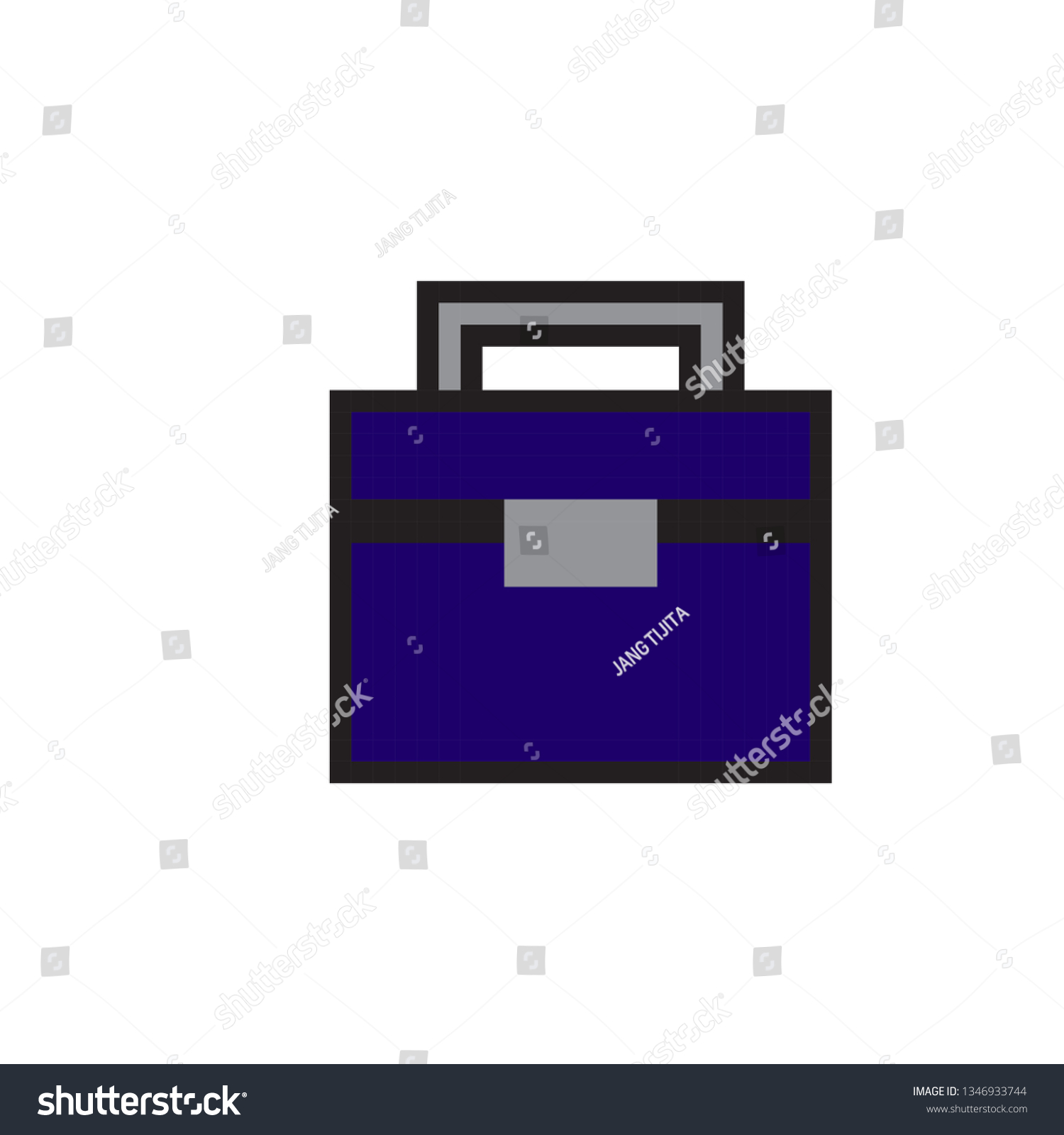 Pixel Art Bag Stock Vector (Royalty Free) 1346933744
