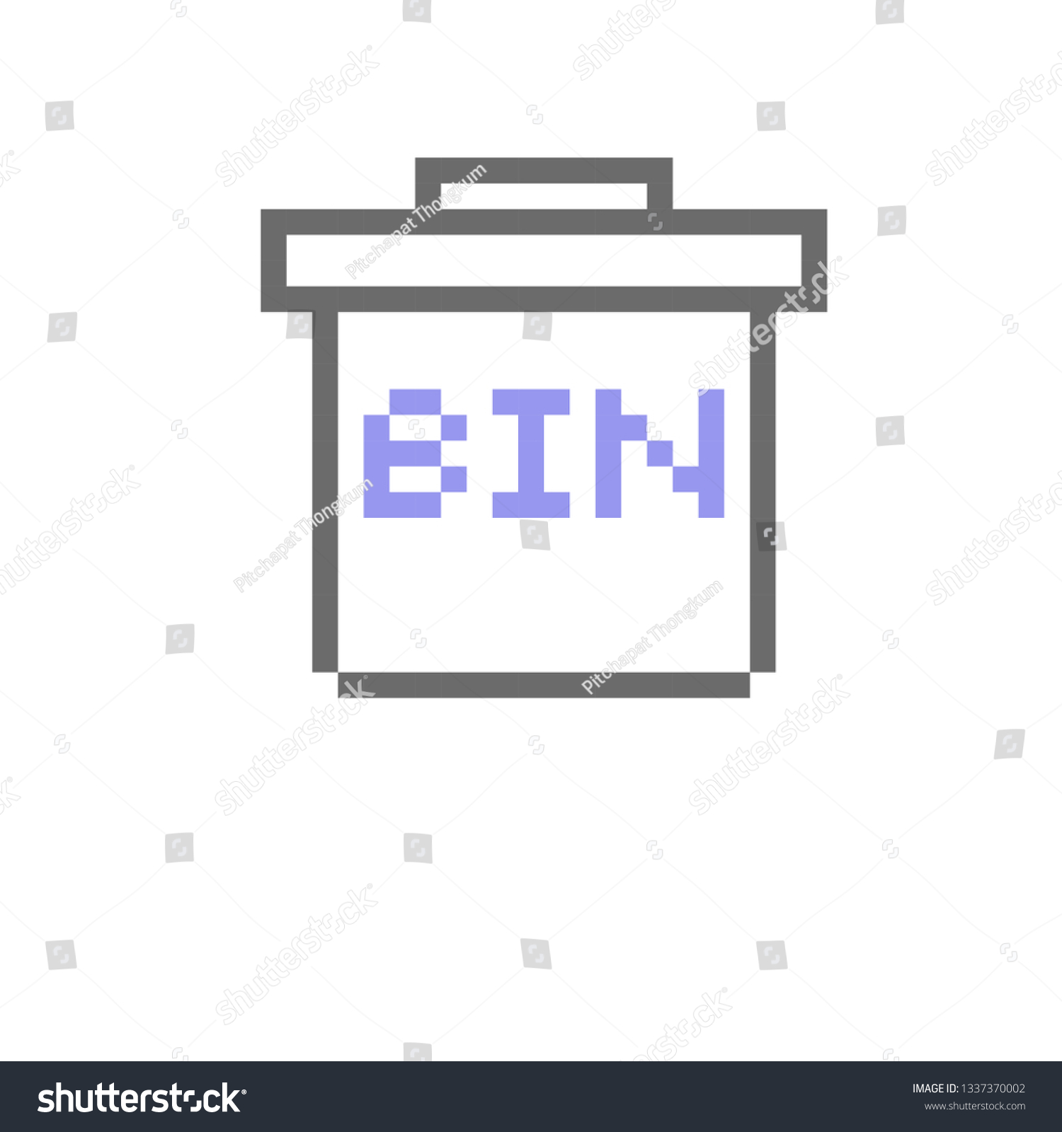 Pixel Art Bin: เวกเตอร์สต็อก (ปลอดค่าลิขสิทธิ์) 1337370002 | Shutterstock