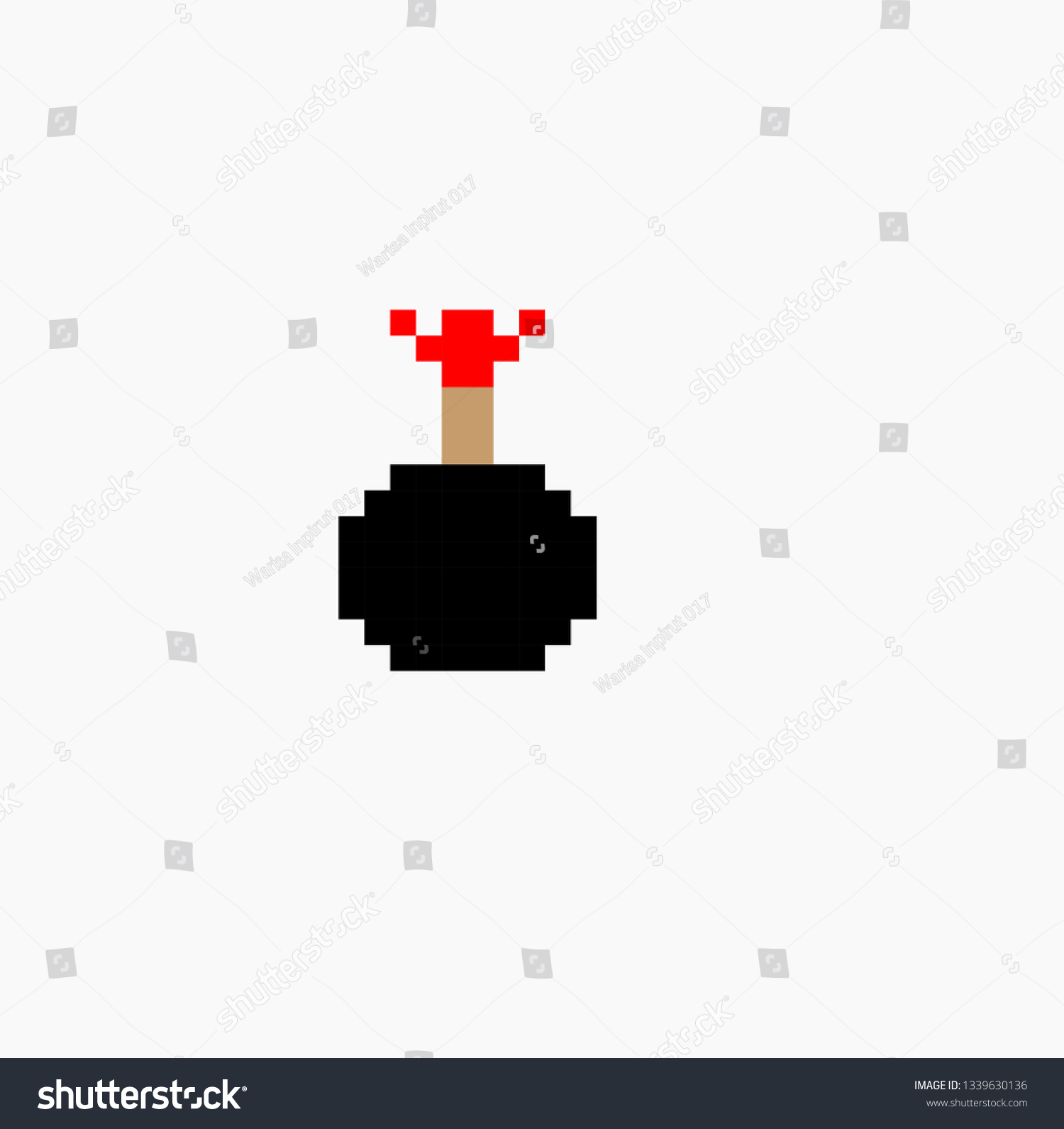 Pixel Art Blast Stock Vector (Royalty Free) 1339630136