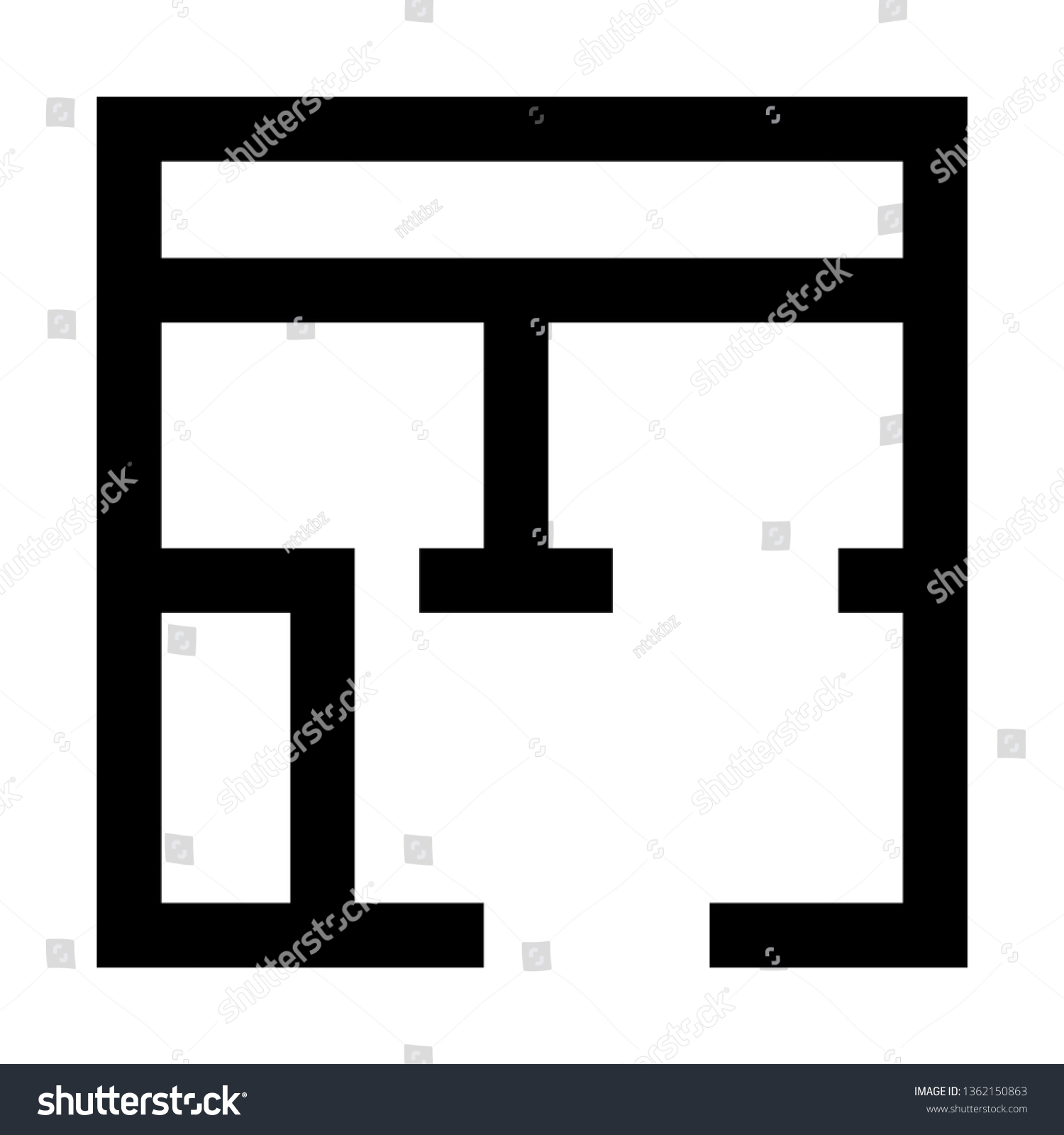 Pixel Art Blueprint: vector de stock (libre de regalías) 1362150863