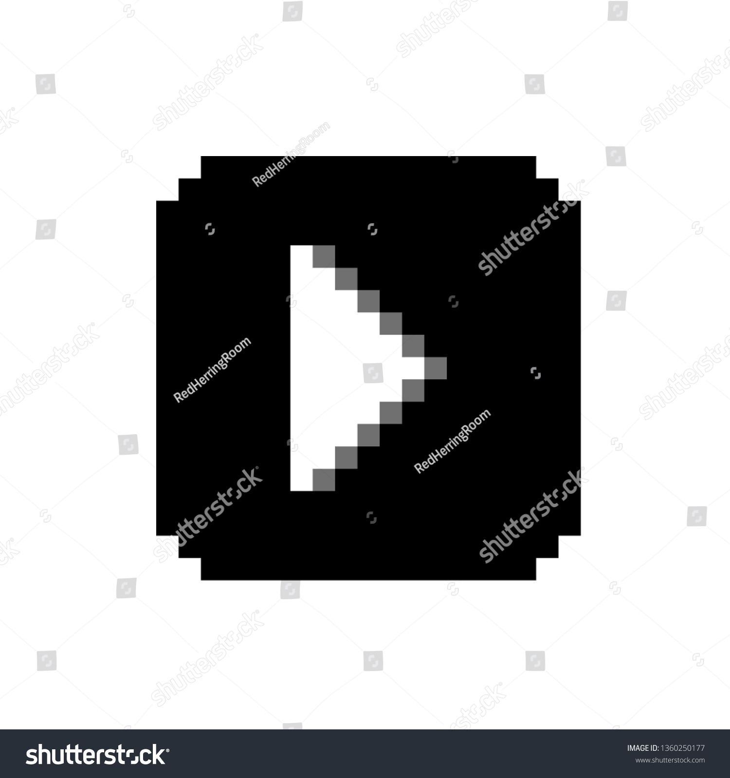 Pixel Art Button Next White Black Stock Vector (Royalty Free ...