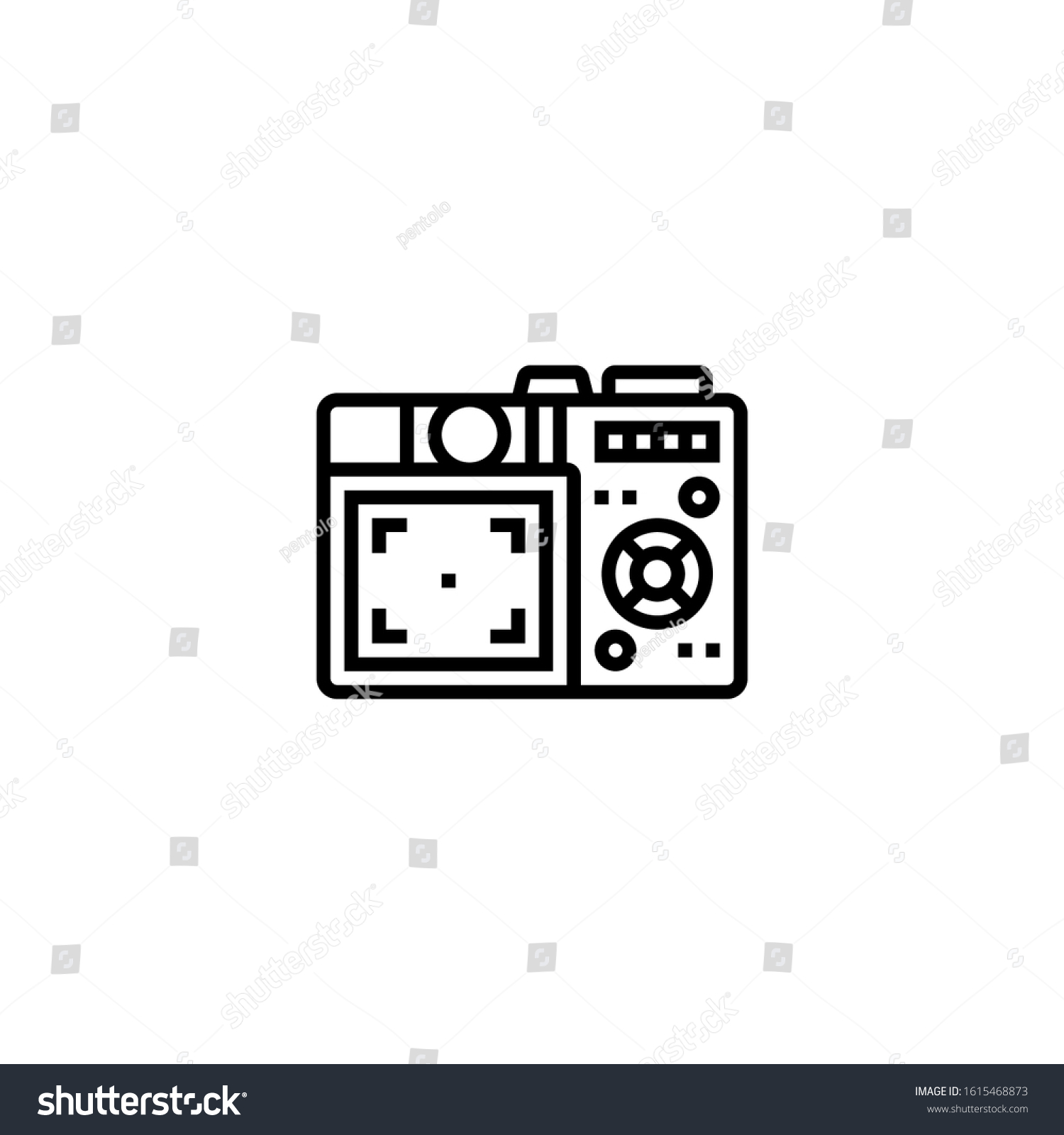 Vektor Stok Pixel Art Camera Logo Icon Design (Tanpa Royalti ...