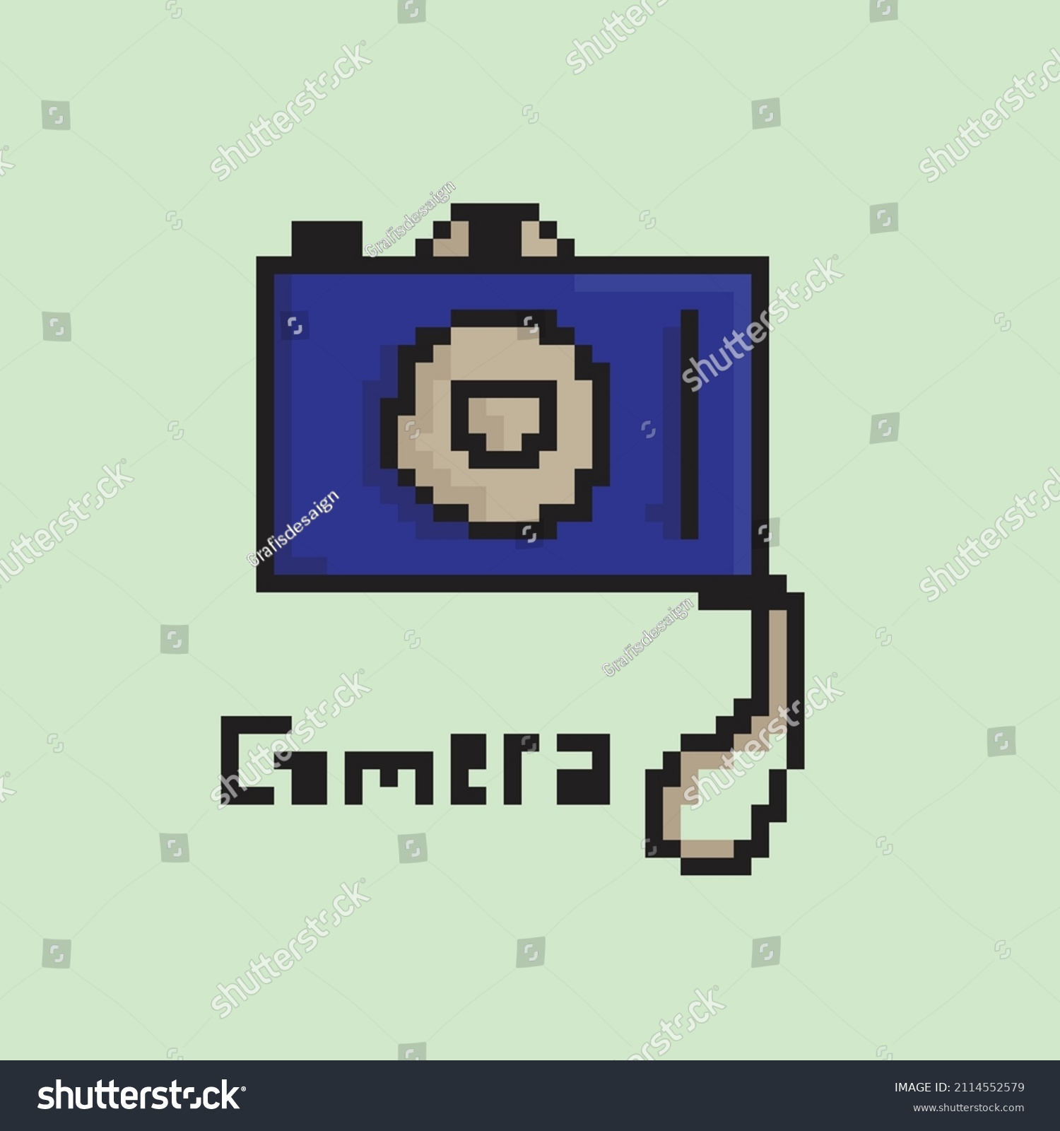 Pixel Art Camera Vector 8 Bit Stock Vector (Royalty Free) 2114552579 ...