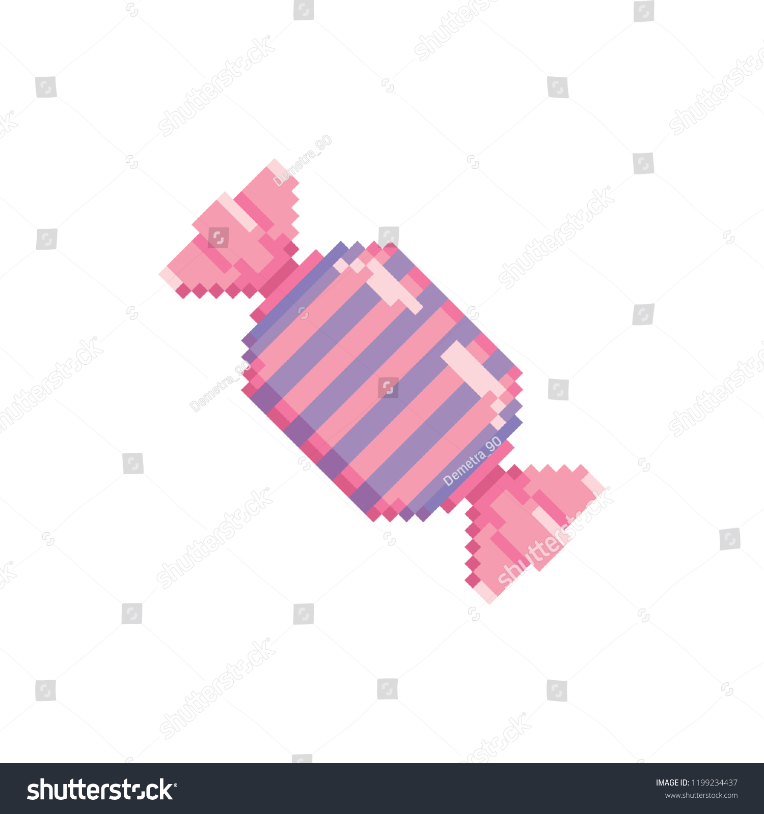 Pixel Art Candies Vector Icon Stock Vector (Royalty Free) 1199234437