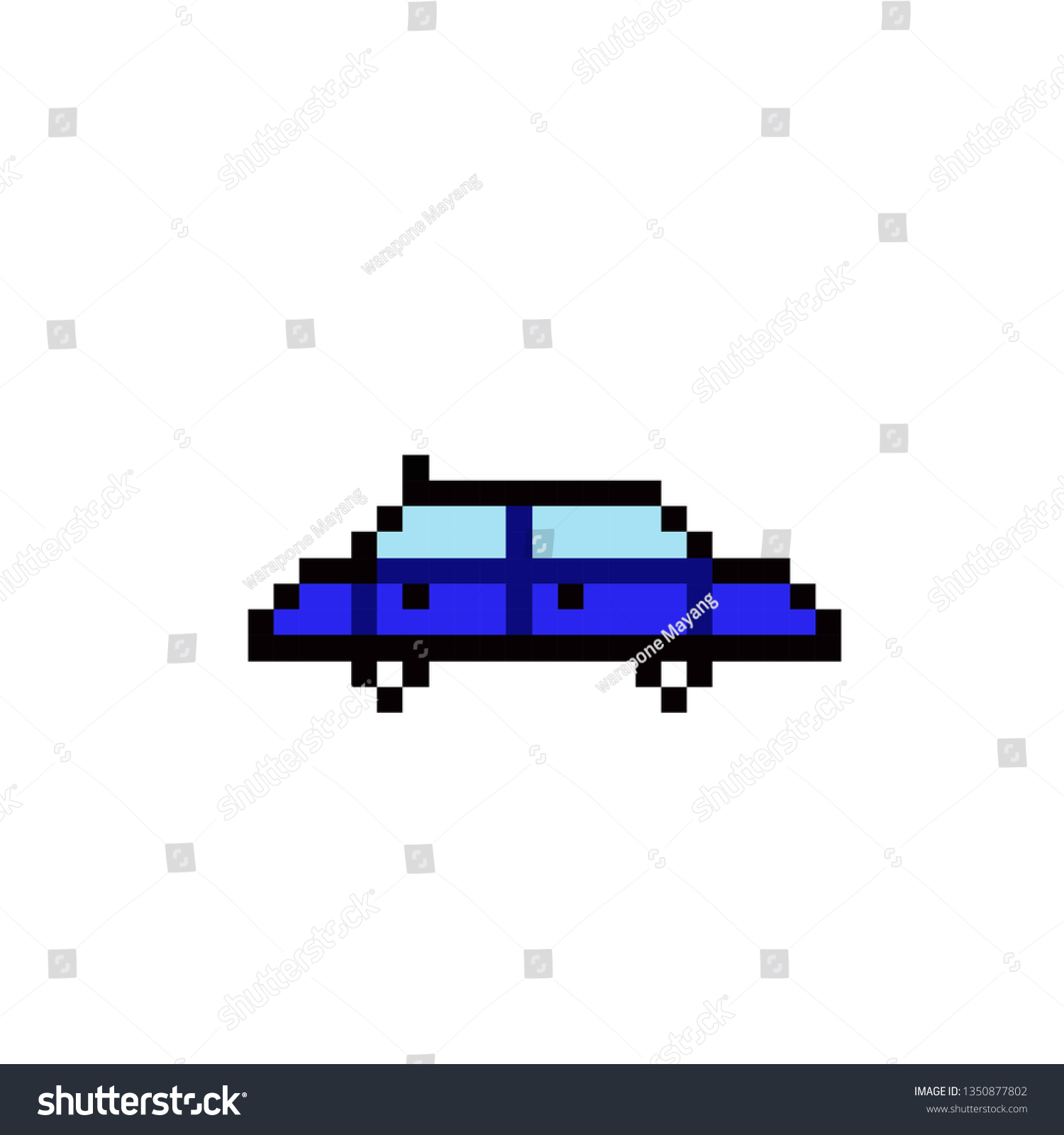 Pixel Art Car Stock Vector (Royalty Free) 1350877802