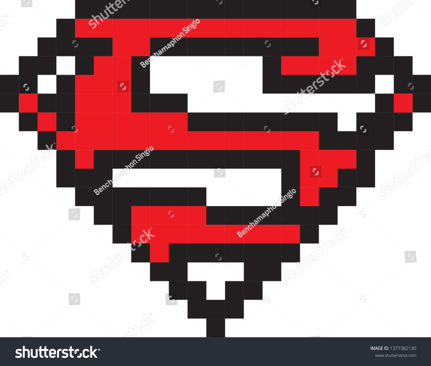 Pixel Art Cartoon Stock Vector (Royalty Free) 1377382130