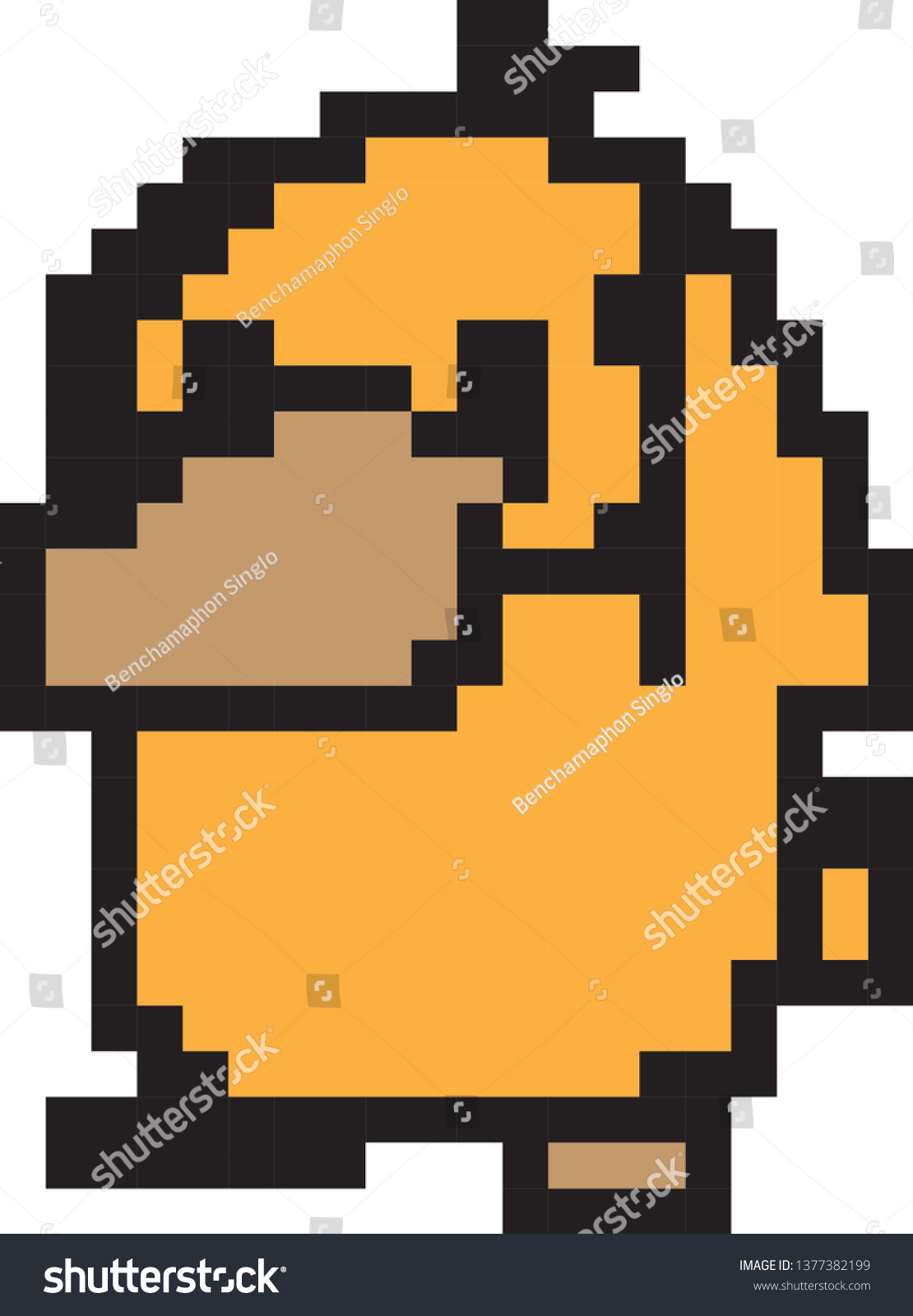 Pixel Art Cartoon: เวกเตอร์สต็อก (ปลอดค่าลิขสิทธิ์) 1377382199