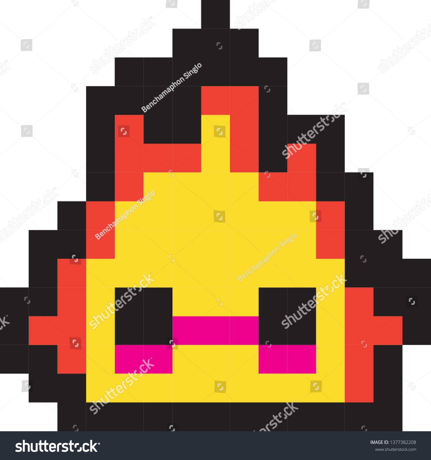 Pixel Art Cartoon Stock Vector (Royalty Free) 1377382208 | Shutterstock