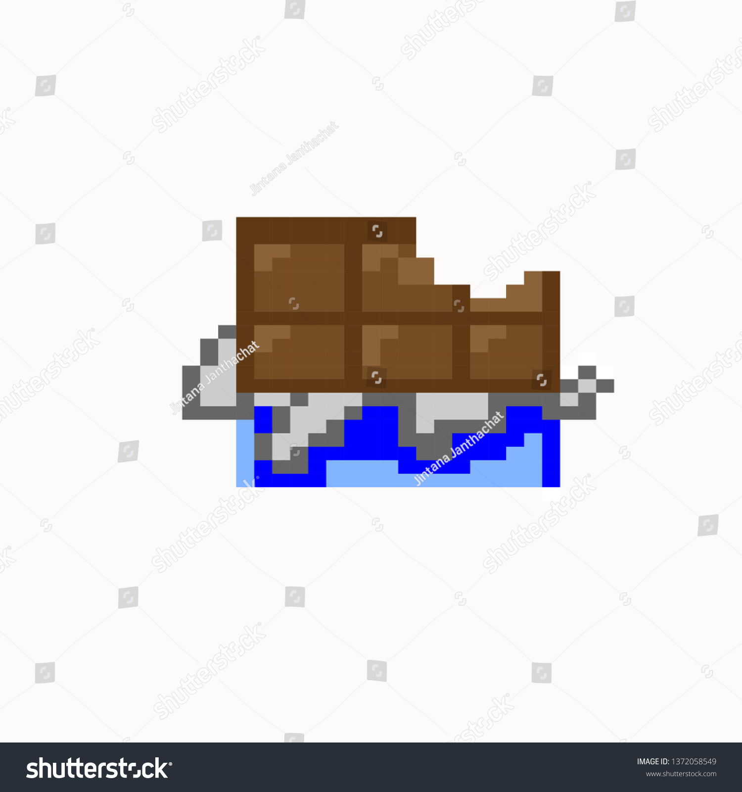 Vektor Stok Pixel Art Chocolate (Tanpa Royalti) 1372058549 | Shutterstock