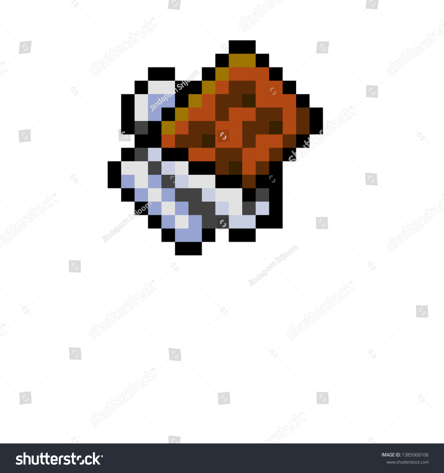 Pixel Art Chocolate Version Cartoon: vetor stock (livre de direitos ...