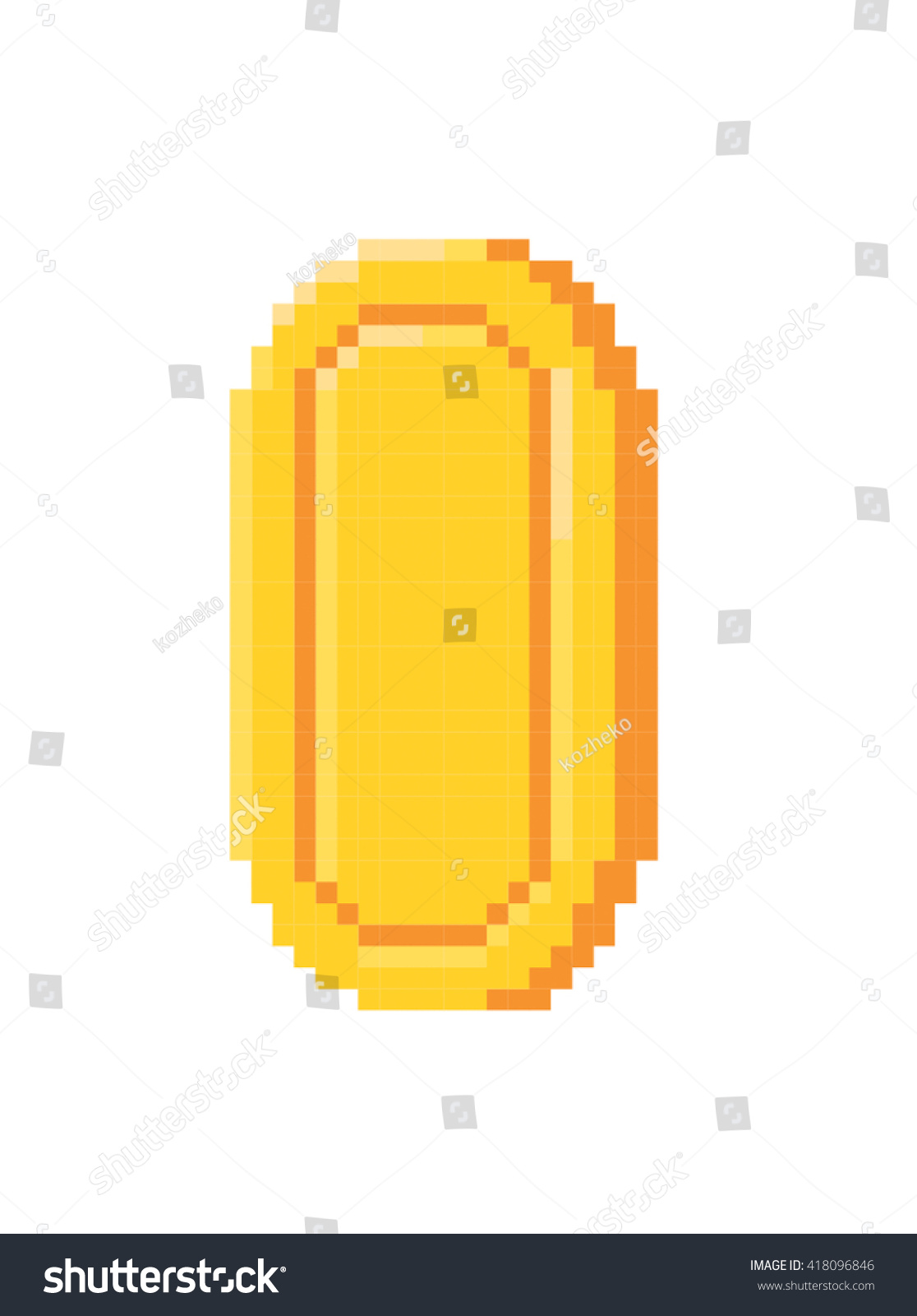 Pixel Art Coin Vector Illustration: เวกเตอร์สต็อก (ปลอดค่าลิขสิทธิ์ ...