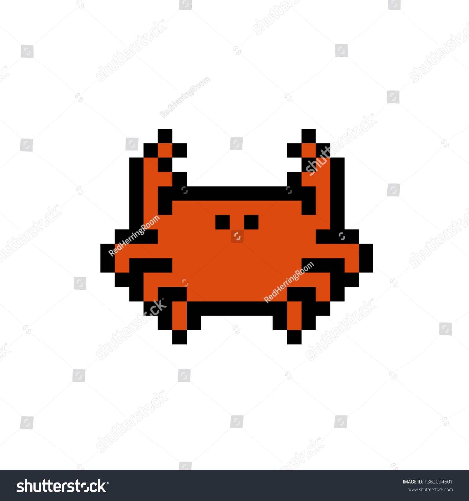 Pixel Art Crab: เวกเตอร์สต็อก (ปลอดค่าลิขสิทธิ์) 1362094601 | Shutterstock