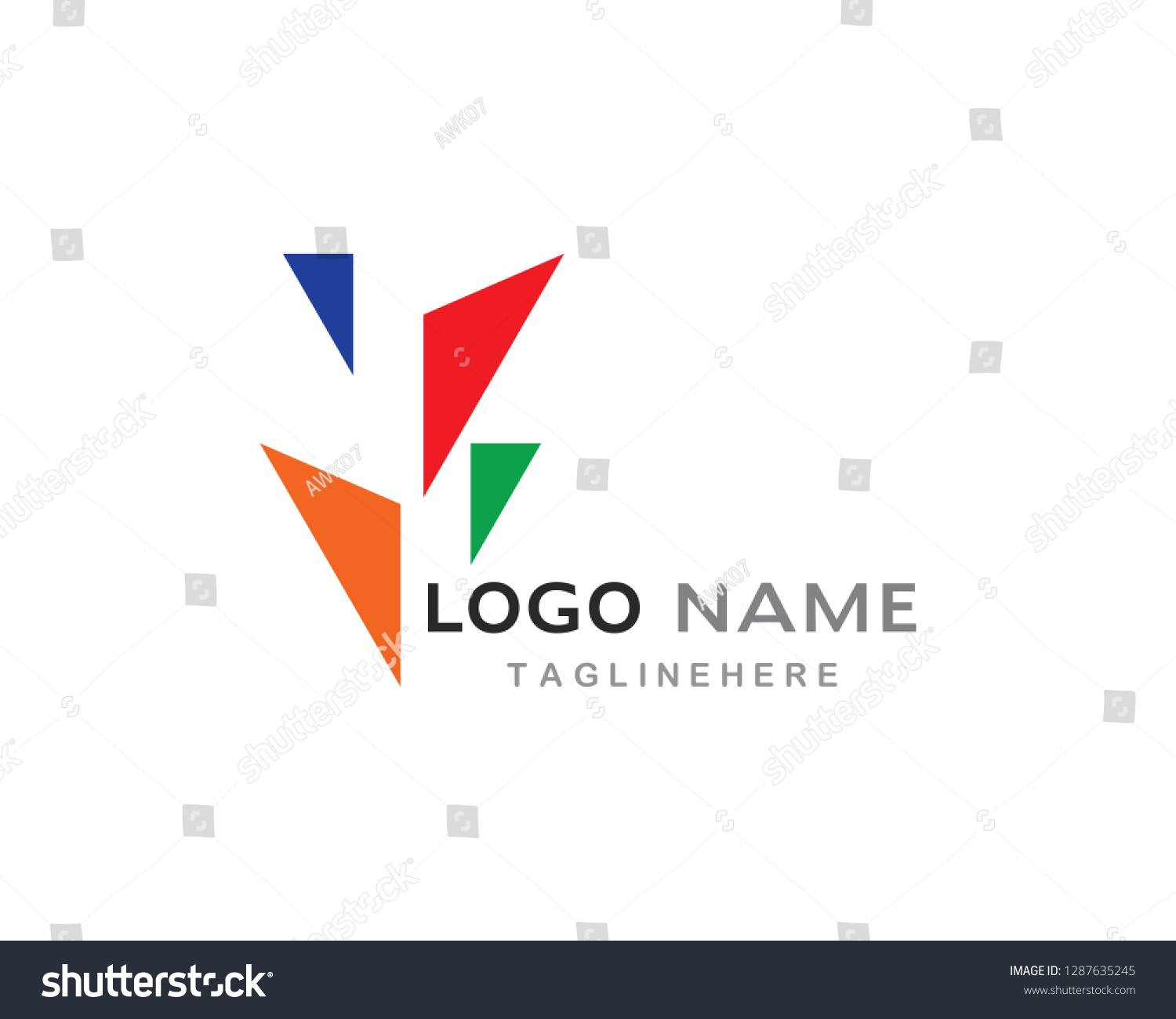 Pixel Art Design Logo Template Stock Vector (Royalty Free) 1287635245