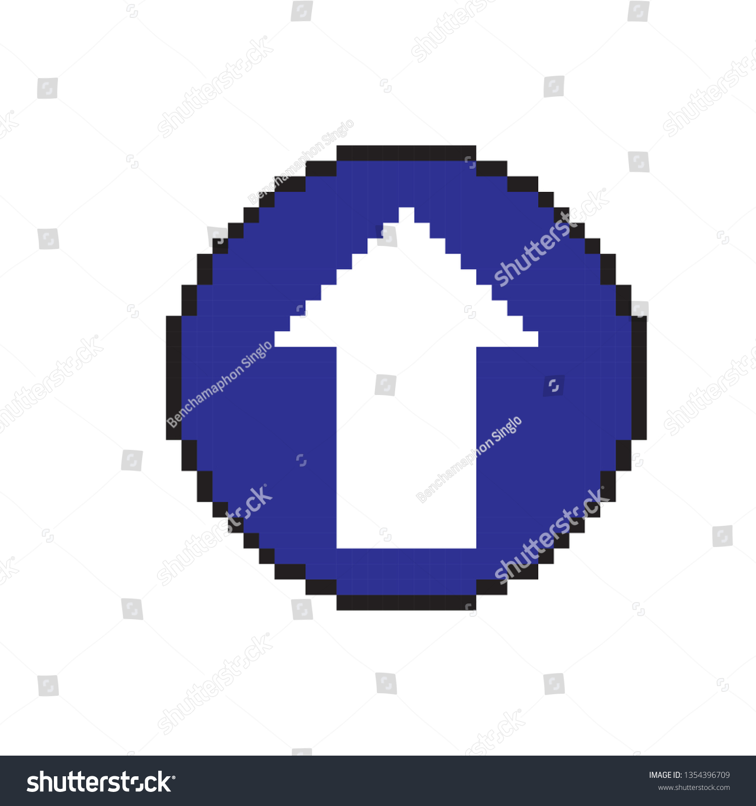 Pixel Art Direct Stock Vector (Royalty Free) 1354396709 | Shutterstock