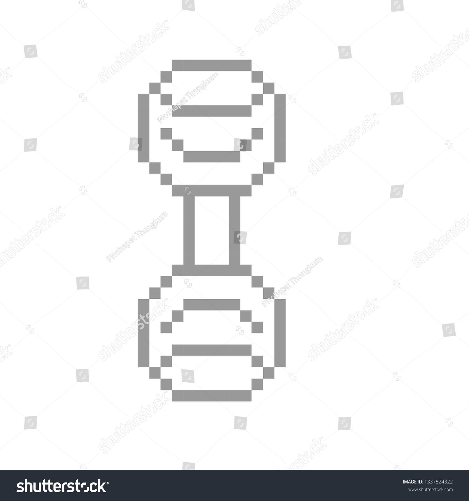 Pixel Art Dumbbell Stock Vector (Royalty Free) 1337524322 | Shutterstock