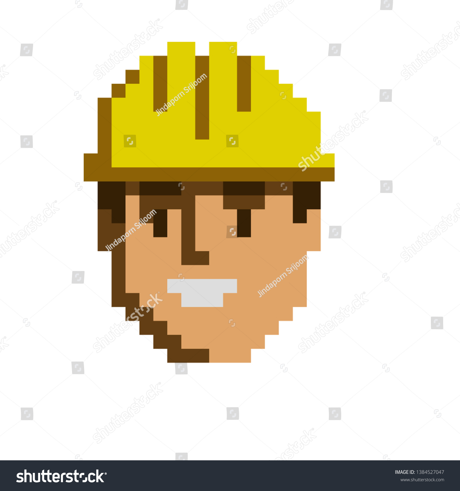 픽셀 아트 엔지니어 스톡 벡터(로열티 프리) 1384527047 | Shutterstock