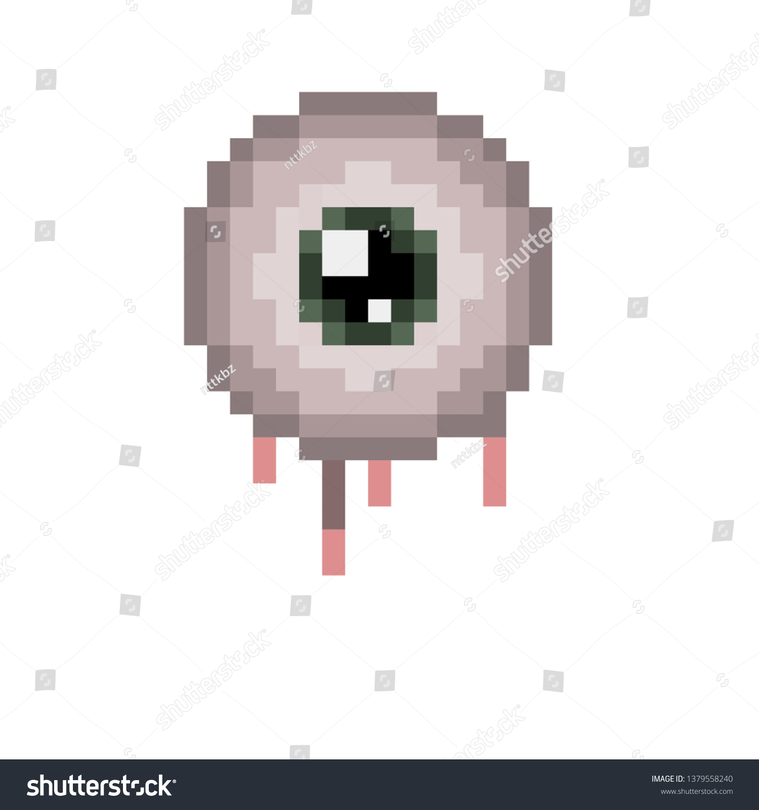 Pixel Art Eye Stock Vector (Royalty Free) 1379558240 | Shutterstock