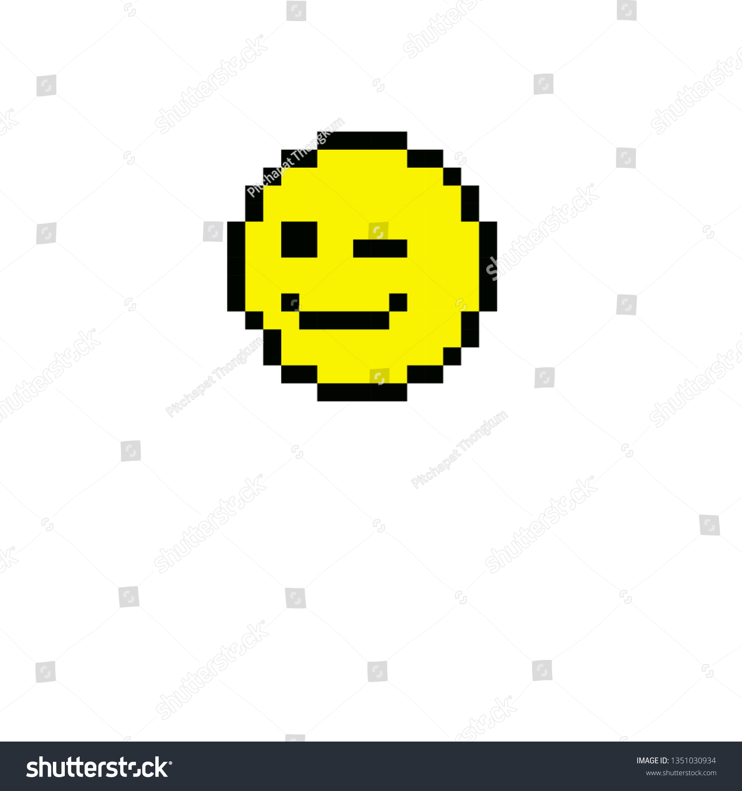 Pixel Art Face Smiles Stock Vector (Royalty Free) 1351030934 | Shutterstock