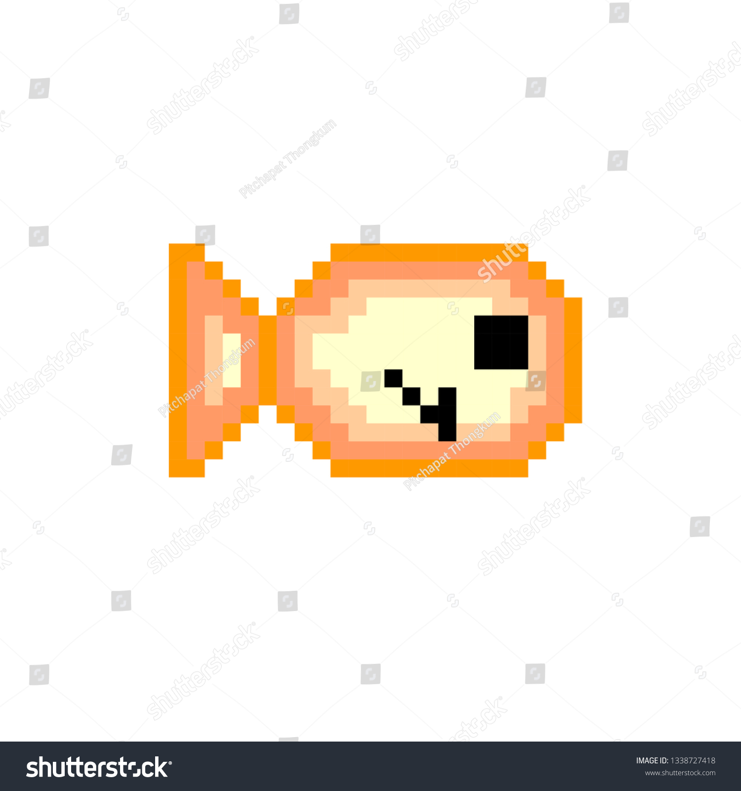 Pixel Art Fishh 库存矢量图（免版税）1338727418 | Shutterstock