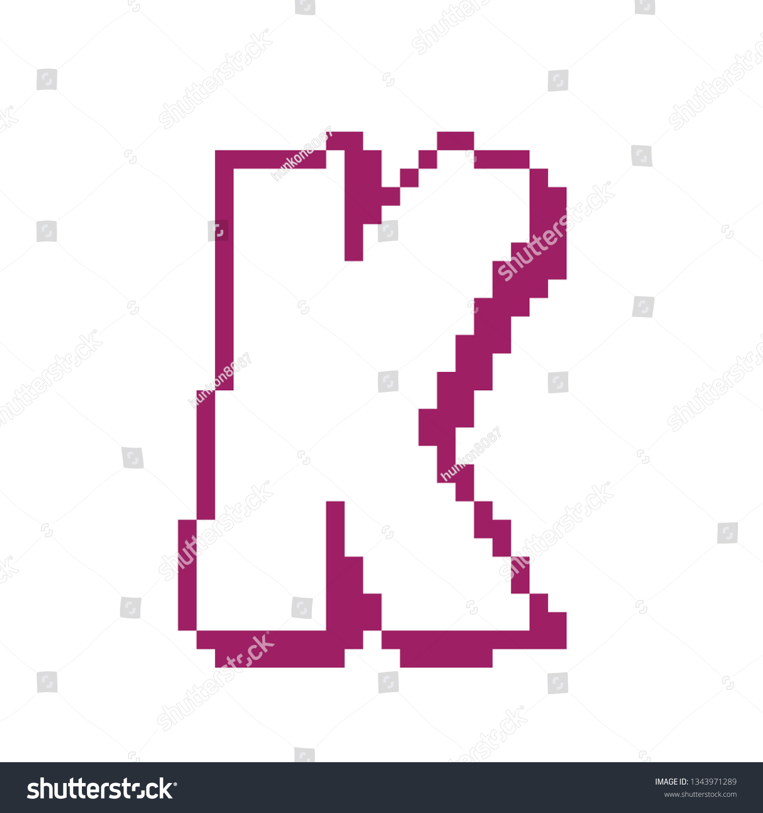 Pixel Art Font K Stock Vector (Royalty Free) 1343971289 | Shutterstock
