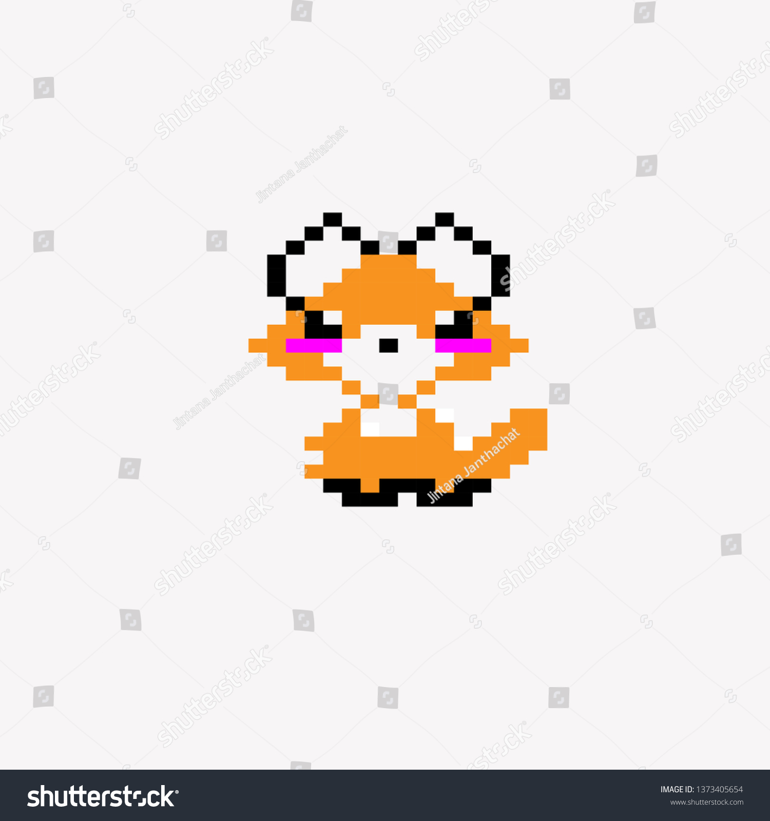 Pixel Art Fox 스톡 벡터(로열티 프리) 1373405654 | Shutterstock