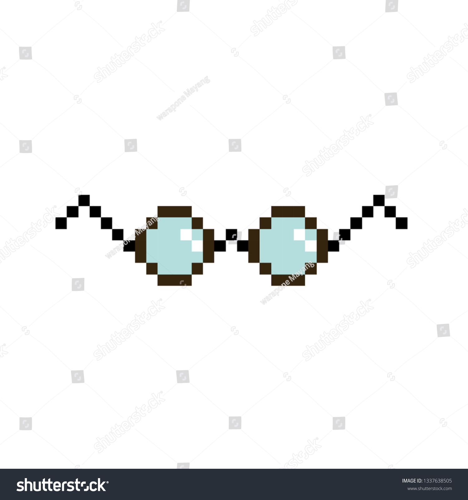 Pixel Art Glasses Stock Vector (Royalty Free) 1337638505 | Shutterstock