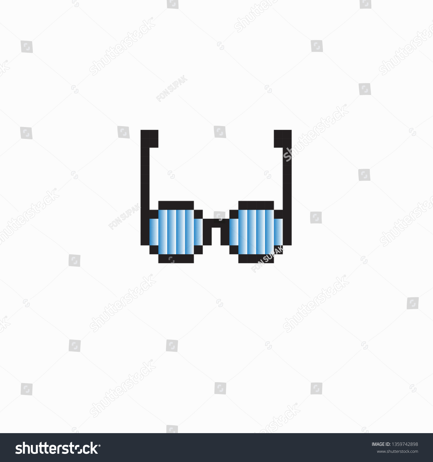 Pixel Art Glasses Stock Vector (Royalty Free) 1359742898 | Shutterstock