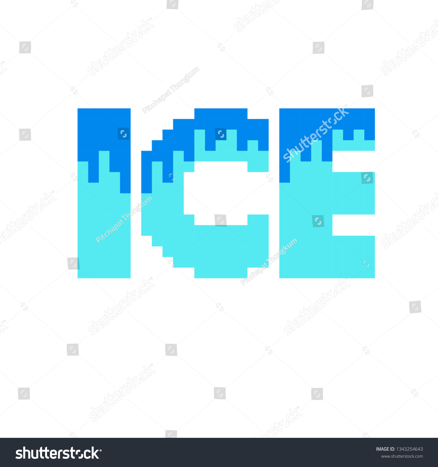 Pixel Art Ice: เวกเตอร์สต็อก (ปลอดค่าลิขสิทธิ์) 1343254643 | Shutterstock