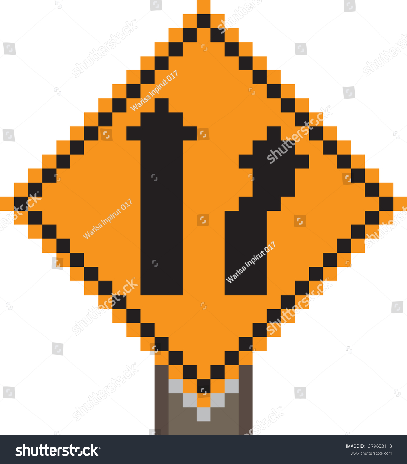 Pixel Art Label Stock Vector (Royalty Free) 1379653118