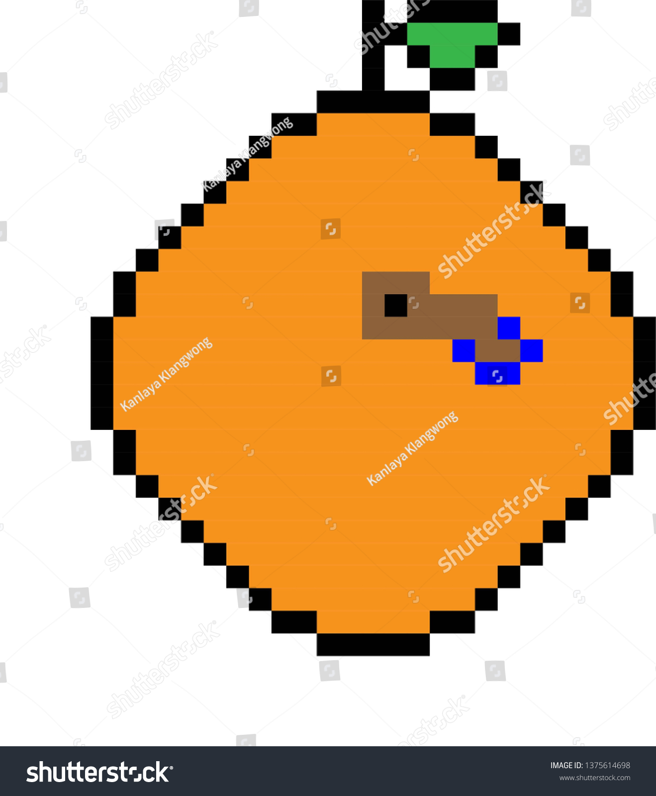 Pixel Art Lemon Fruit Isolated Stock Vector (Royalty Free) 1375614698 ...