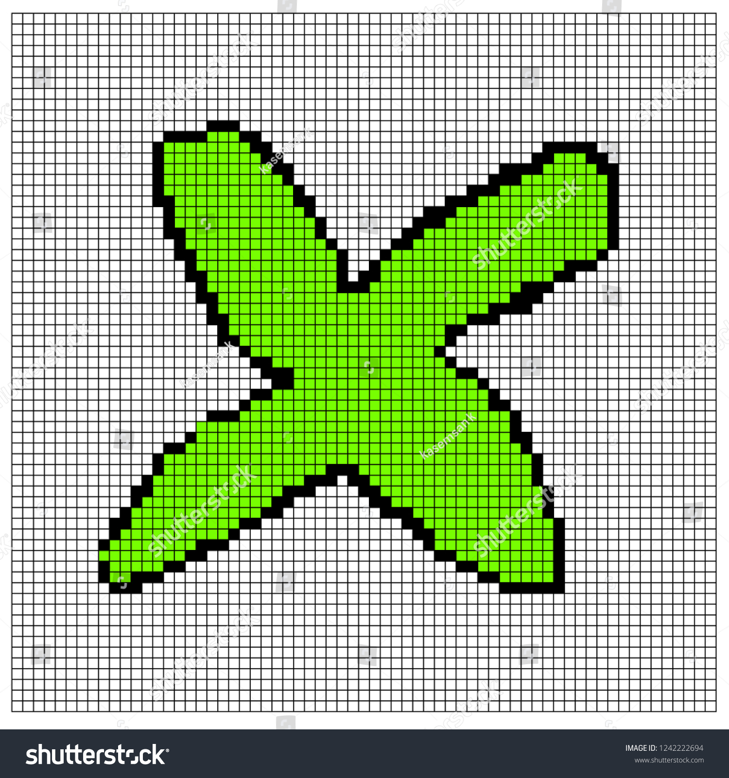 Pixel Art Letter X Stock Vector (Royalty Free) 1242222694 | Shutterstock